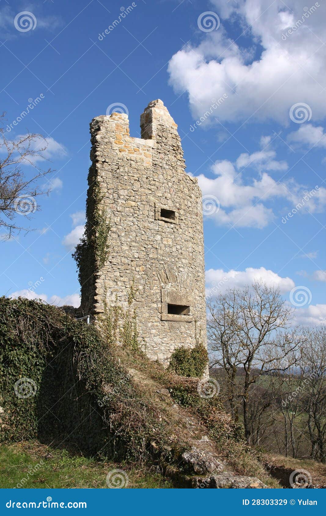 Medieval Castle Ruins at Kuessaberg Stock Image - Image of germany ...