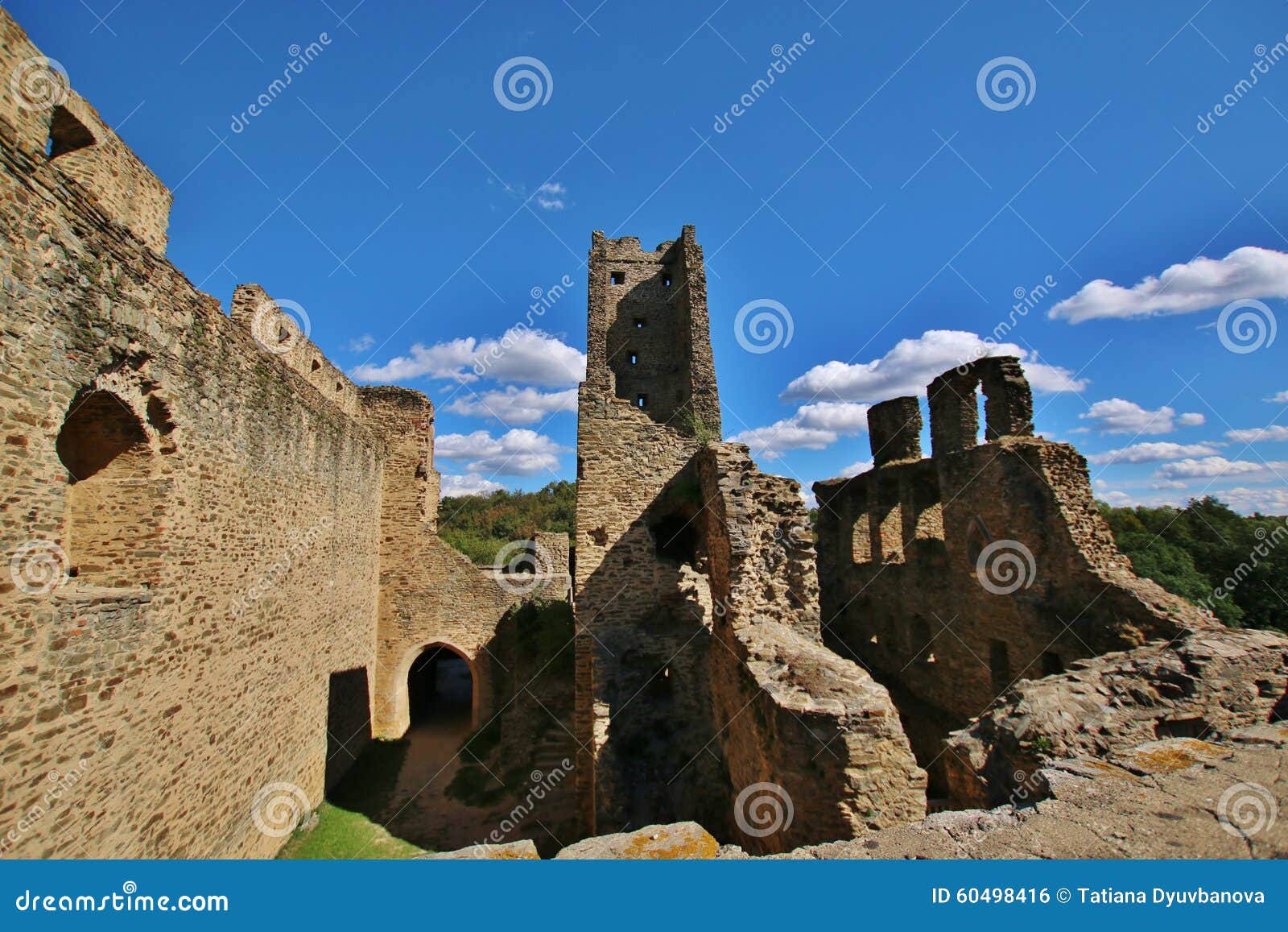 Medieval Castle Ruins stock photo. Image of castle, bohemia - 60498416