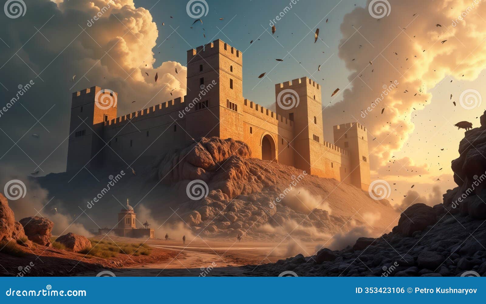Collapsing Castle Stock Image | CartoonDealer.com #11073325