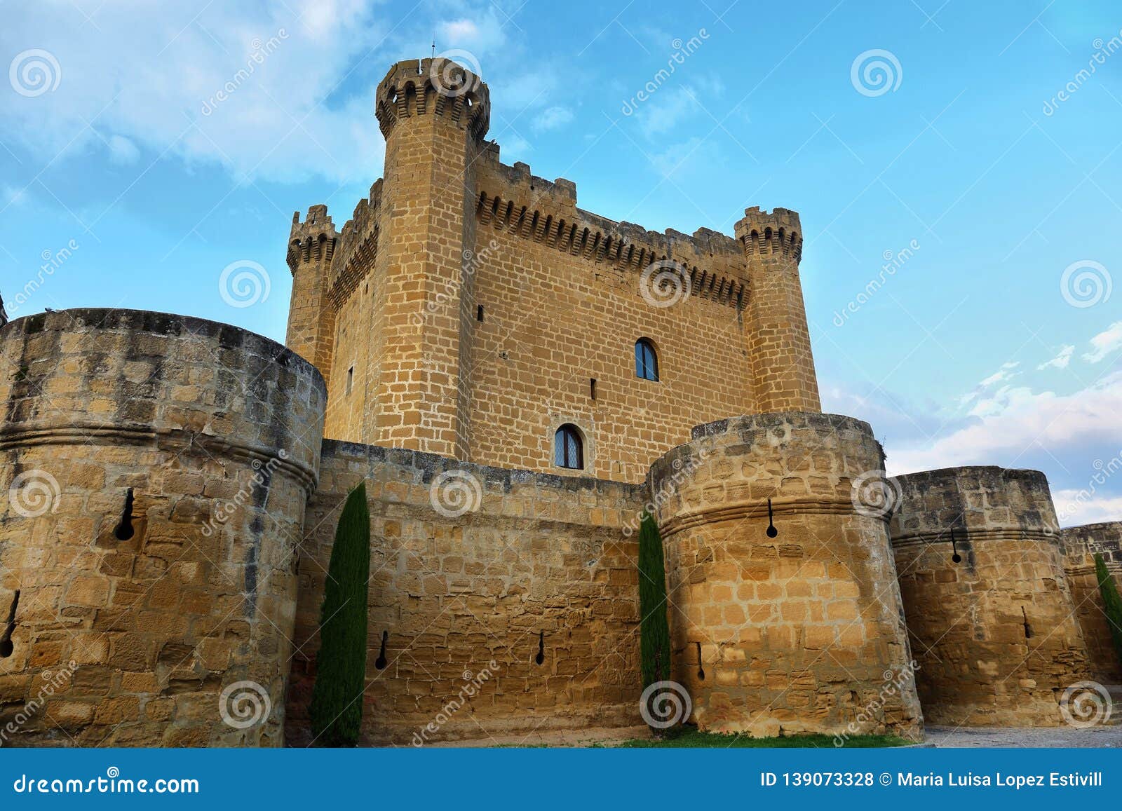 Medieval Castle in Sajazarra, La Rioja Stock Photo - Image of sunny ...