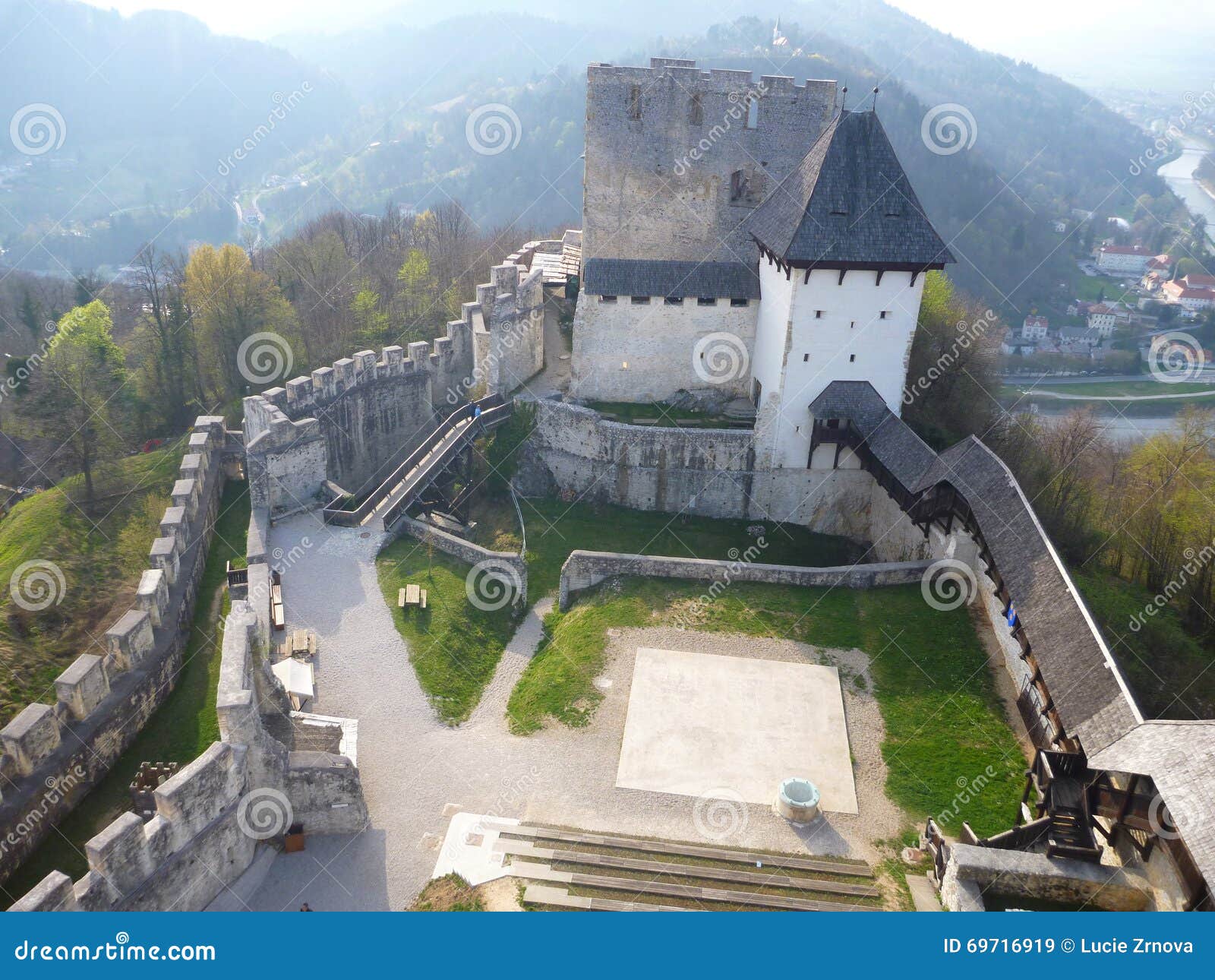 Medieval Castle Stari Grad in Celje in Slovenia Stock Image - Image of ...