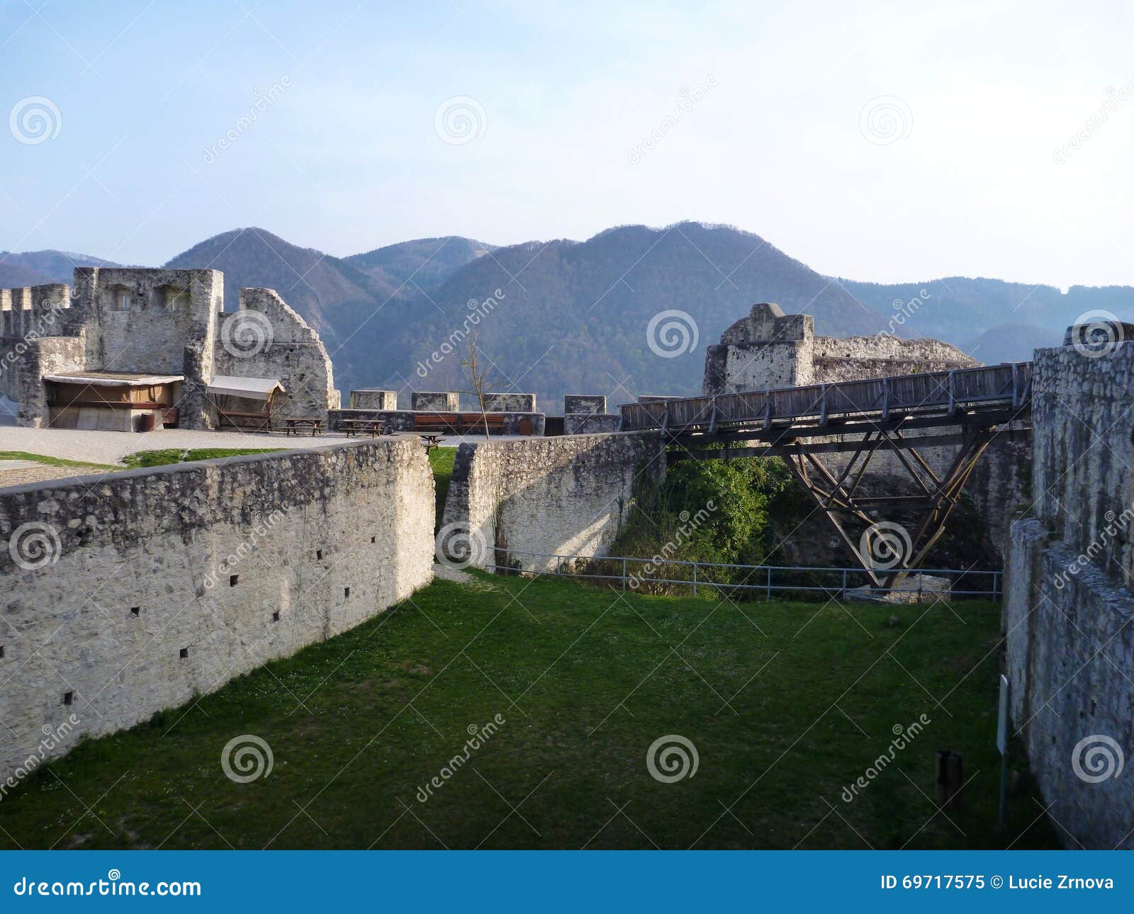 Medieval Castle Stari Grad in Celje in Slovenia Stock Image - Image of ...