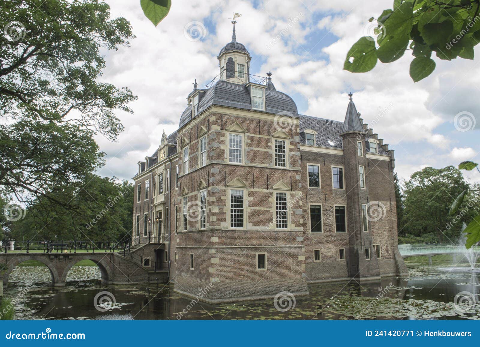 Medieval Castle Surrounded by a Ditch Stock Image - Image of shadow ...