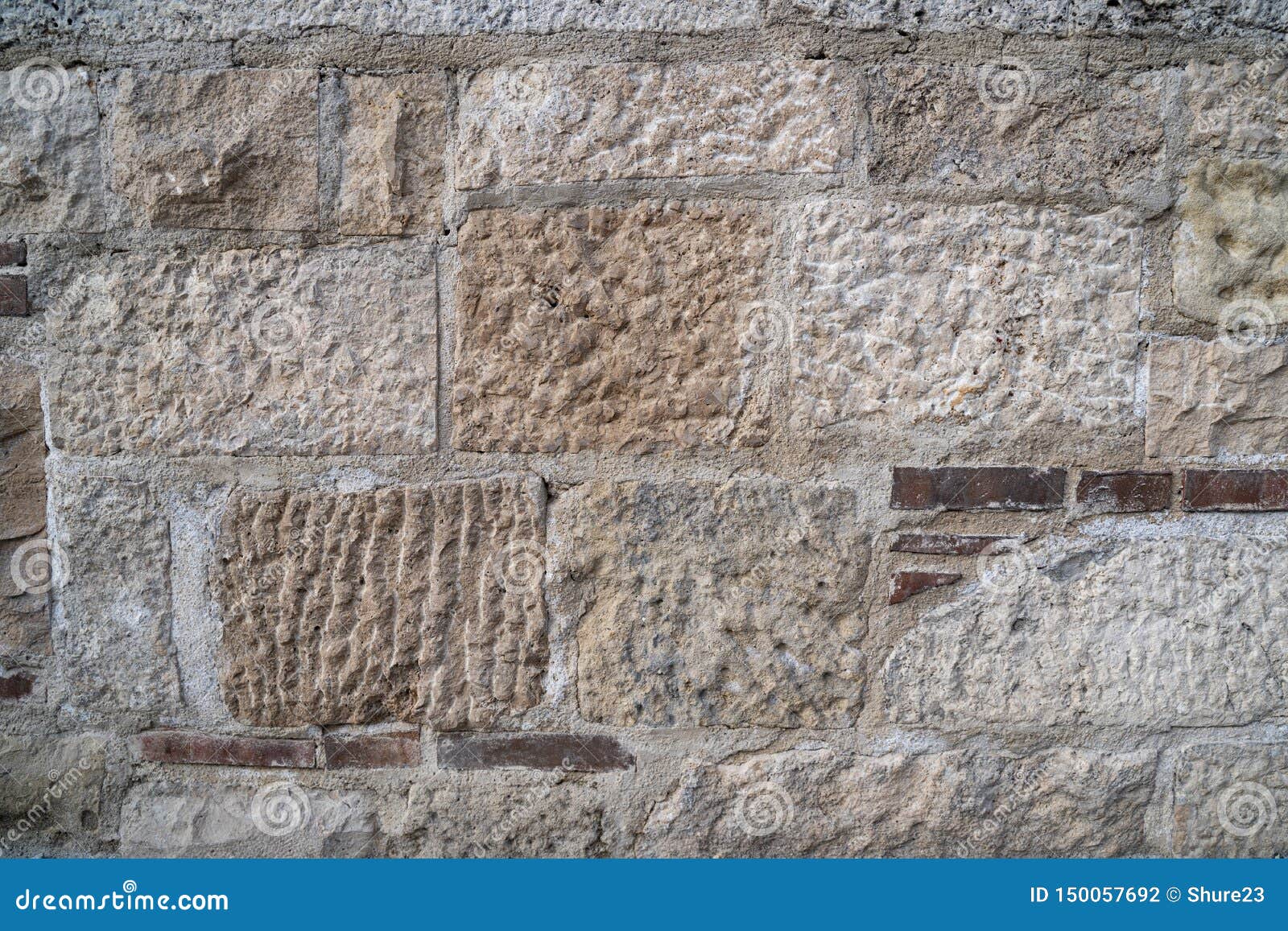 Medieval Castle Textured Stone Wall Background Stock Photo - Image of ...