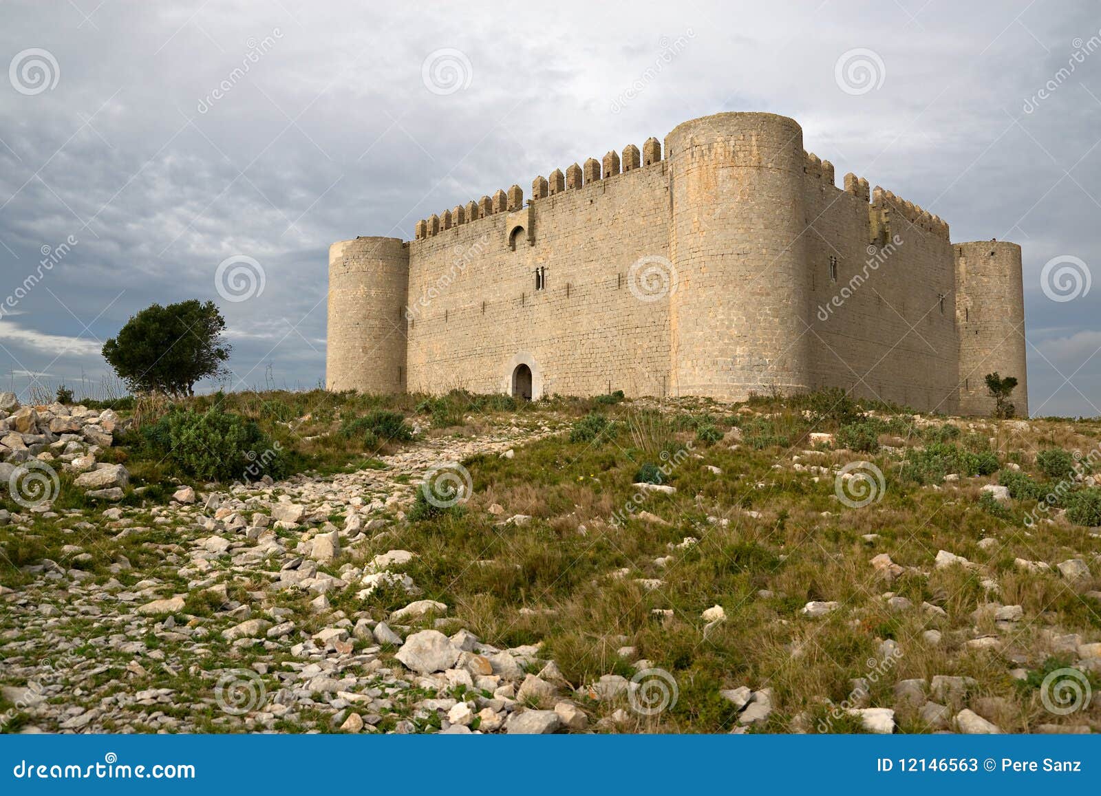 Medieval Castle of Torroella De Montgri Stock Image - Image of mountain ...