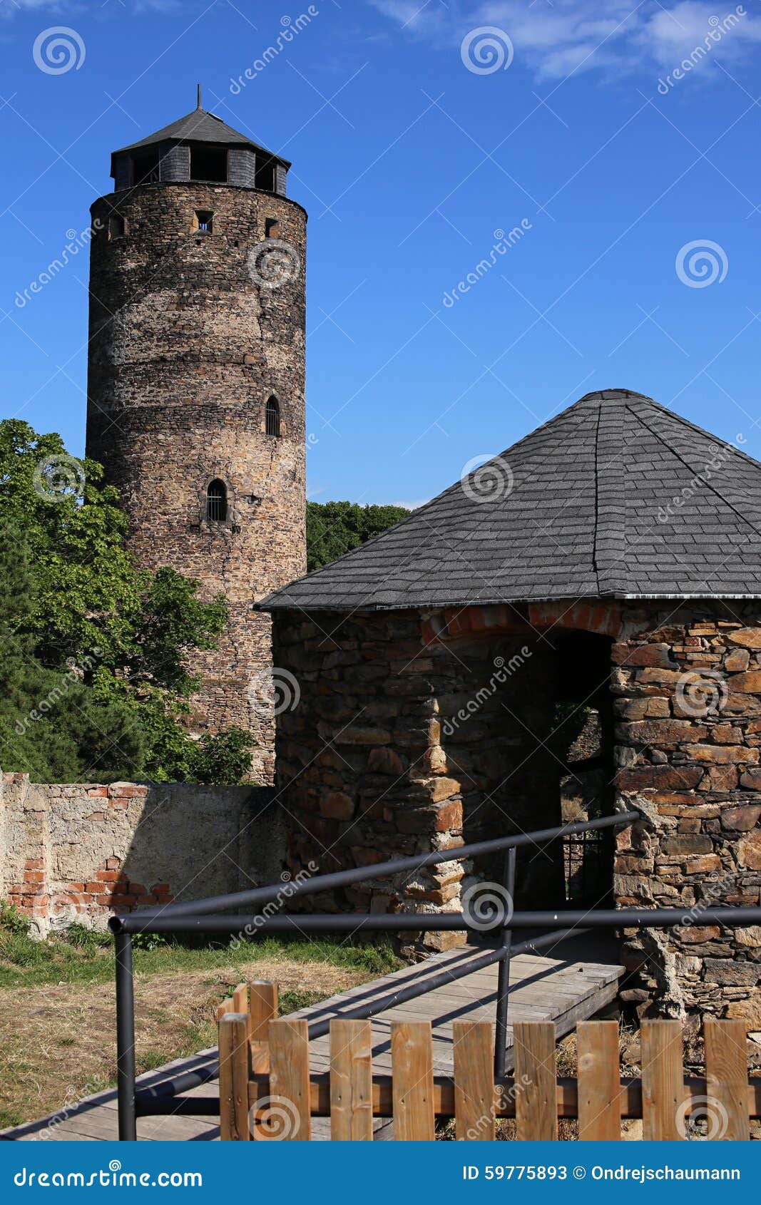 Medieval castle tower stock image. Image of medieval - 59775893