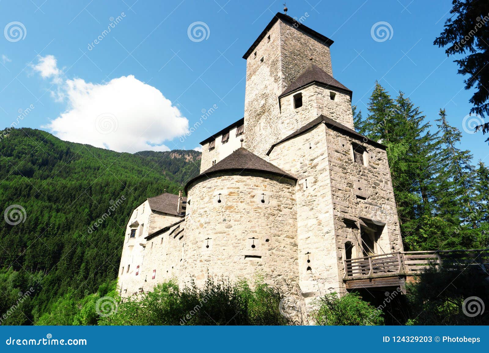 Medieval Castle of Tures in Aurina Valley Stock Image - Image of ...