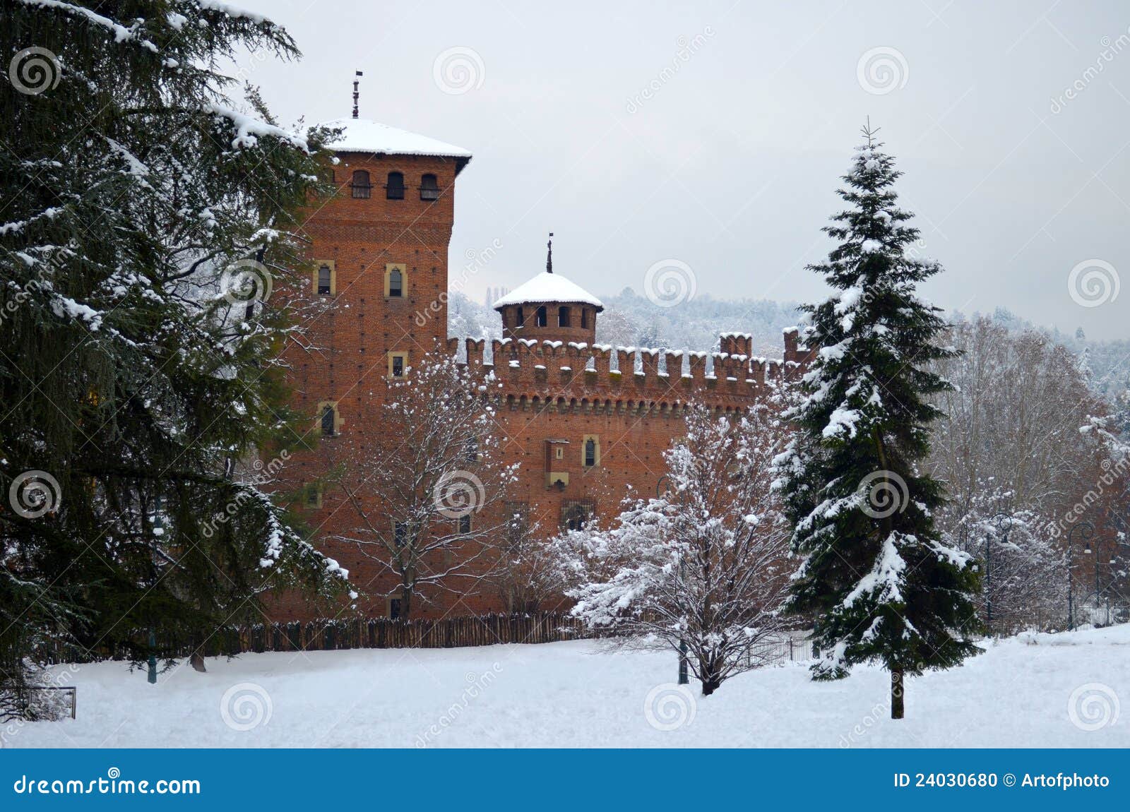 Medieval Castle in Valentino Park, Turin Stock Photo - Image of ...