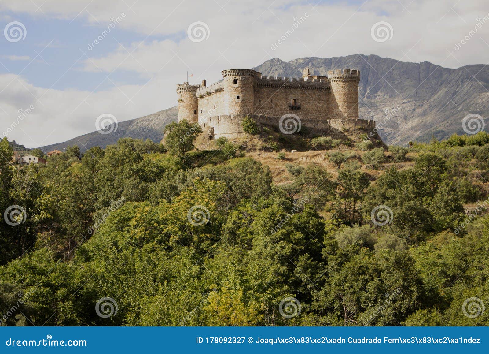 Castle on the Top of a Mountain Stock Image - Image of lake, medieval ...
