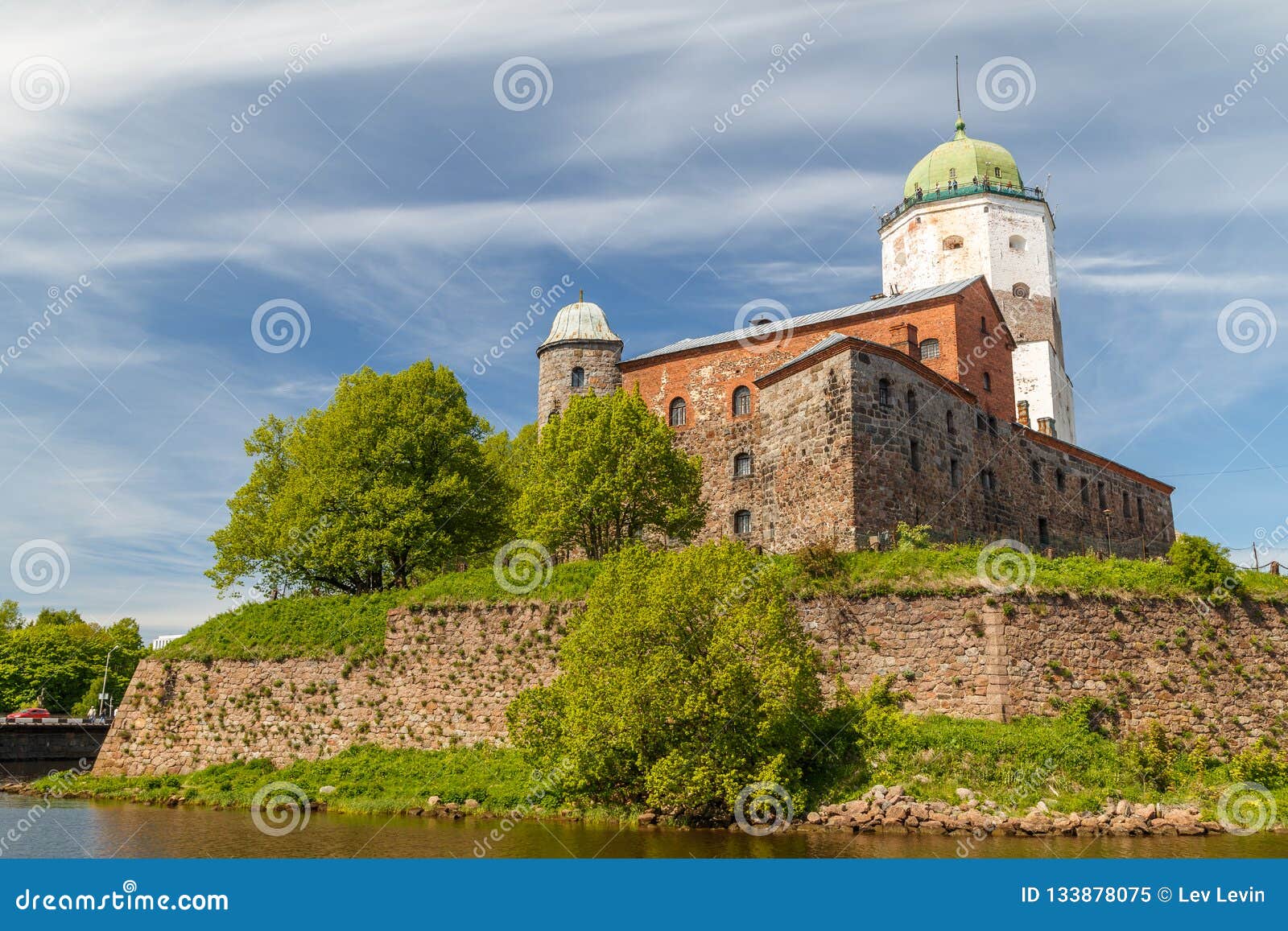 Medieval castle in Vyborg stock image. Image of castle - 133878075