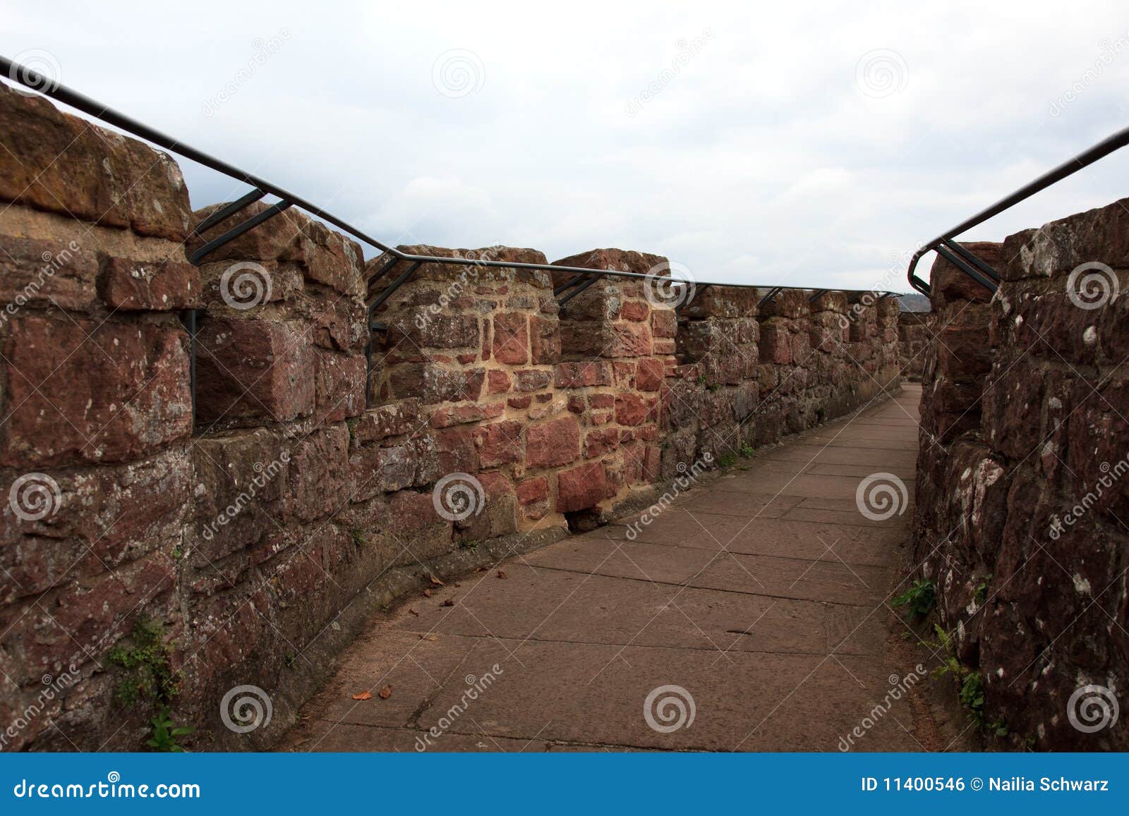 Medieval Castle Wall at Dilsberg, Germany Stock Photo - Image of ...