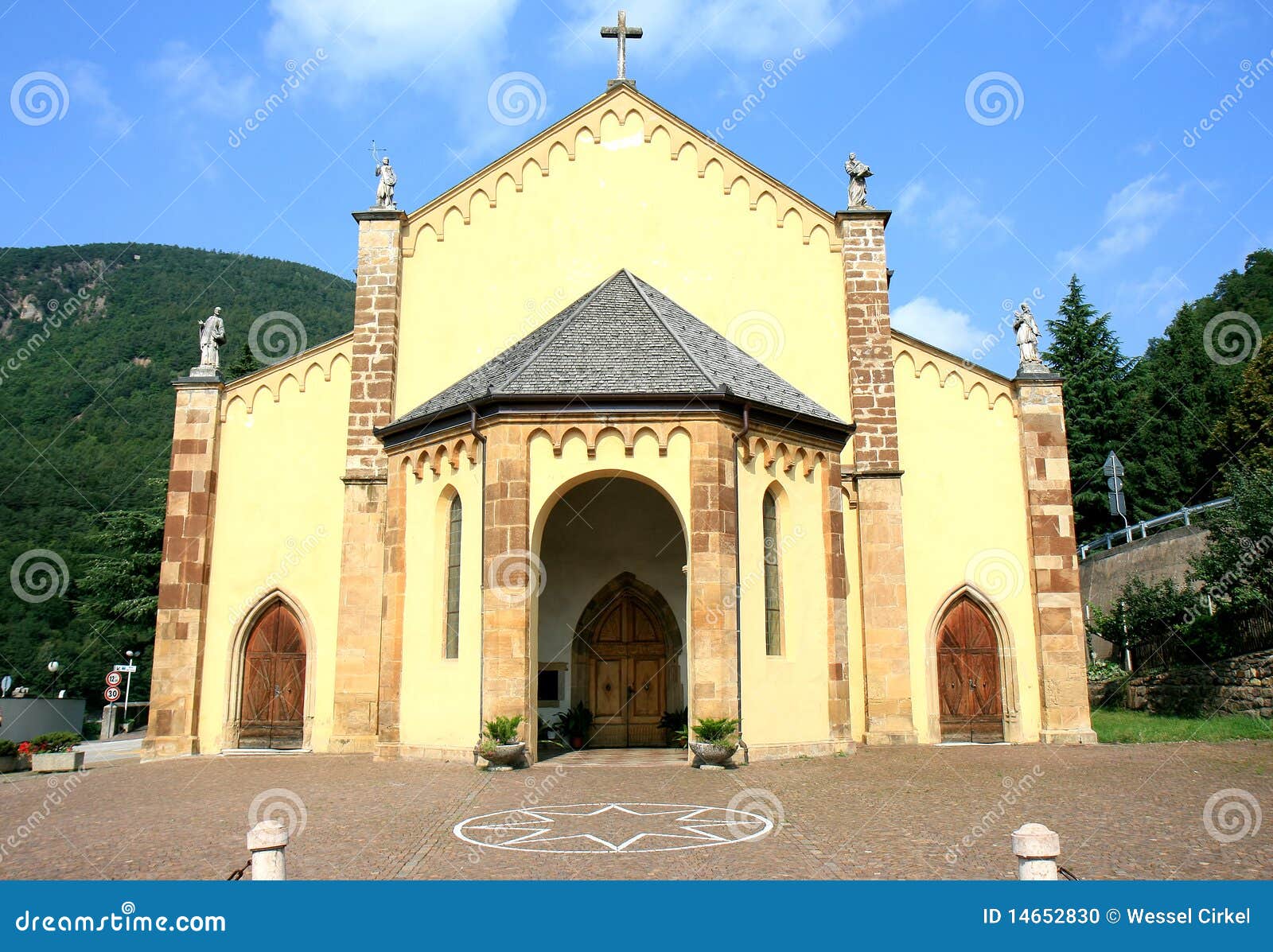 Medieval Catholic Italian Church in Cembra Stock Photo - Image of holy ...