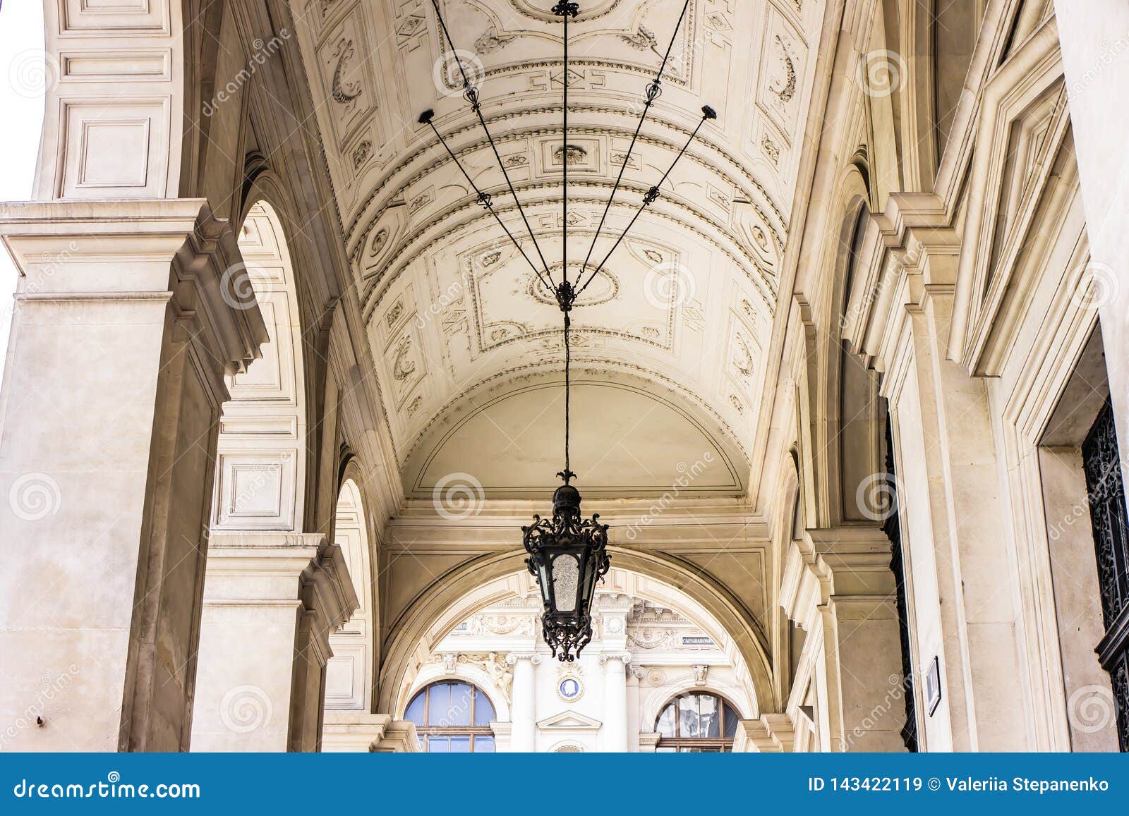 Medieval Ceiling of an Old Building Stock Image - Image of famous ...