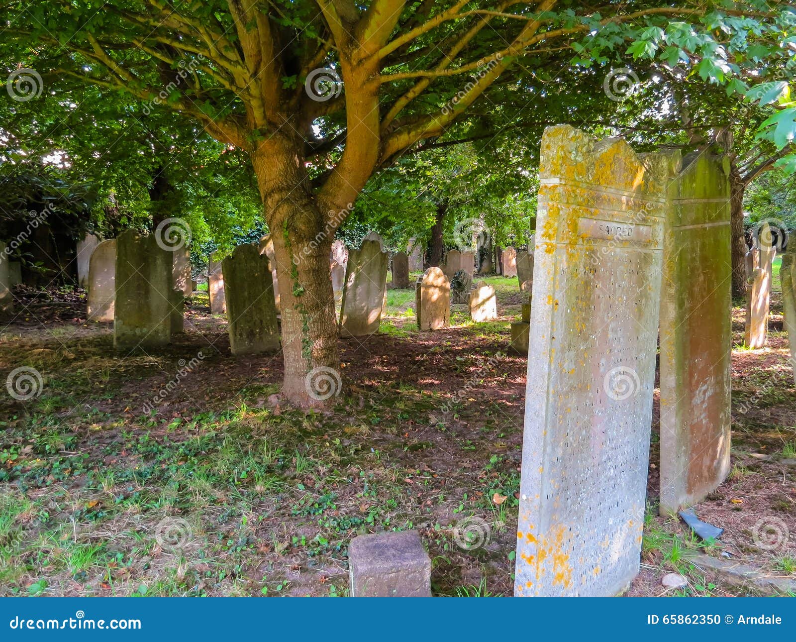 Medieval Cemetery on the Jersey Island Stock Photo - Image of medieval ...