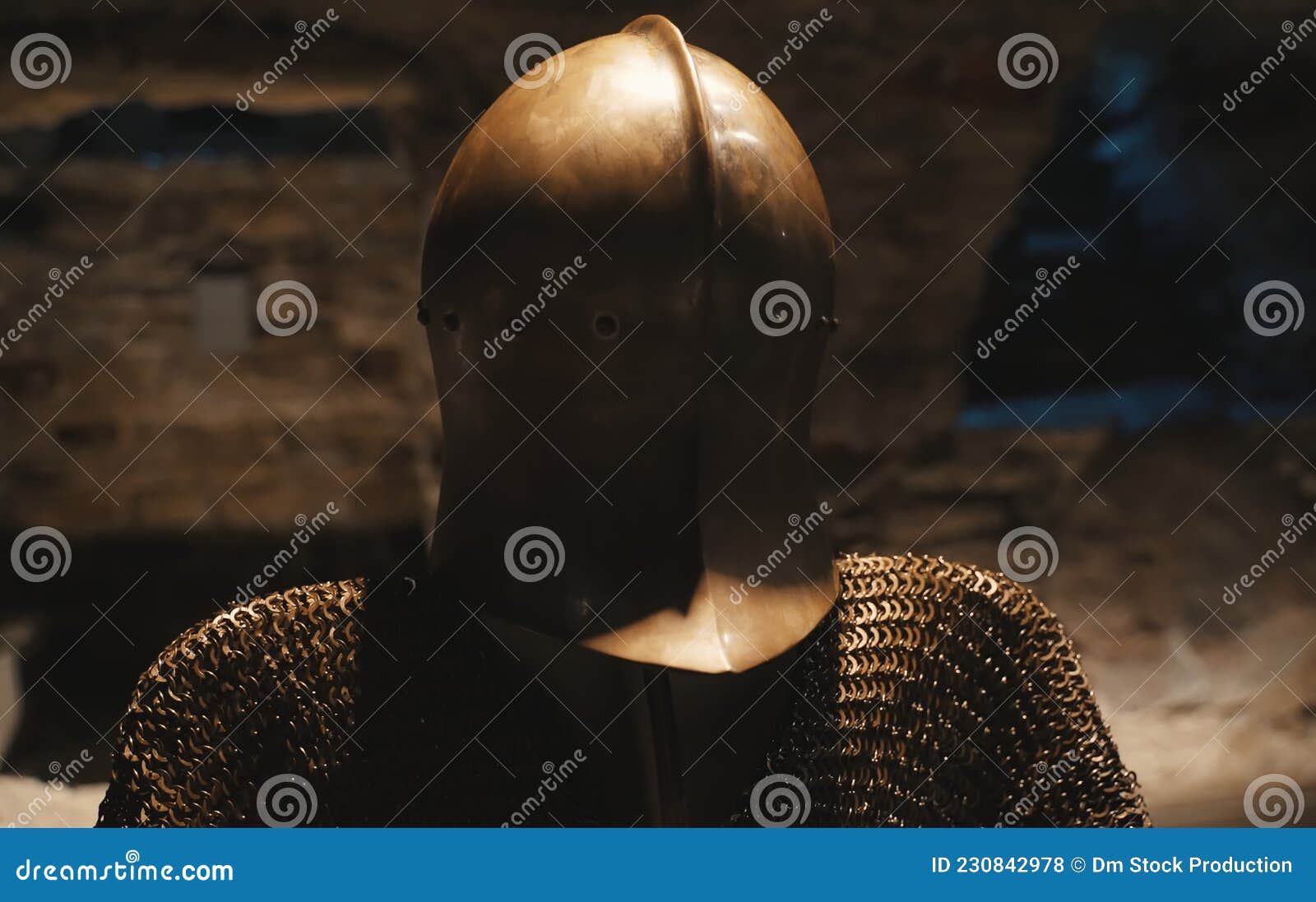Medieval Chain Mail with a Helmet Editorial Stock Photo - Image of ...