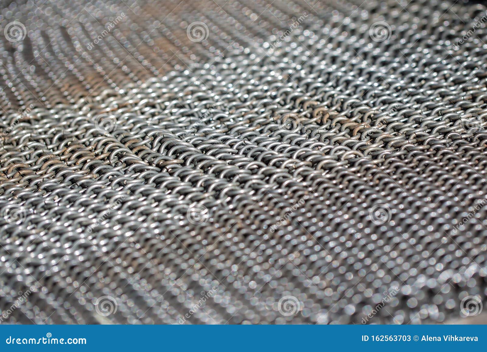 Medieval Chain Mail. Weave Iron Rings Linked Together Stock Image ...