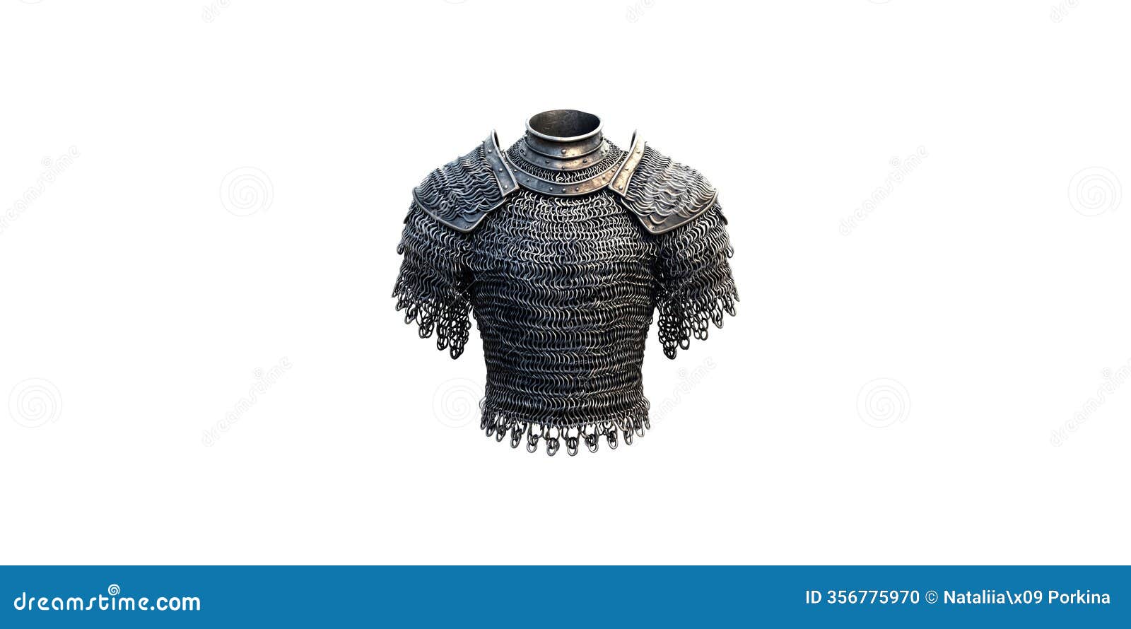 Medieval Chainmail Armor Torso Isolated On Transparent Background ...
