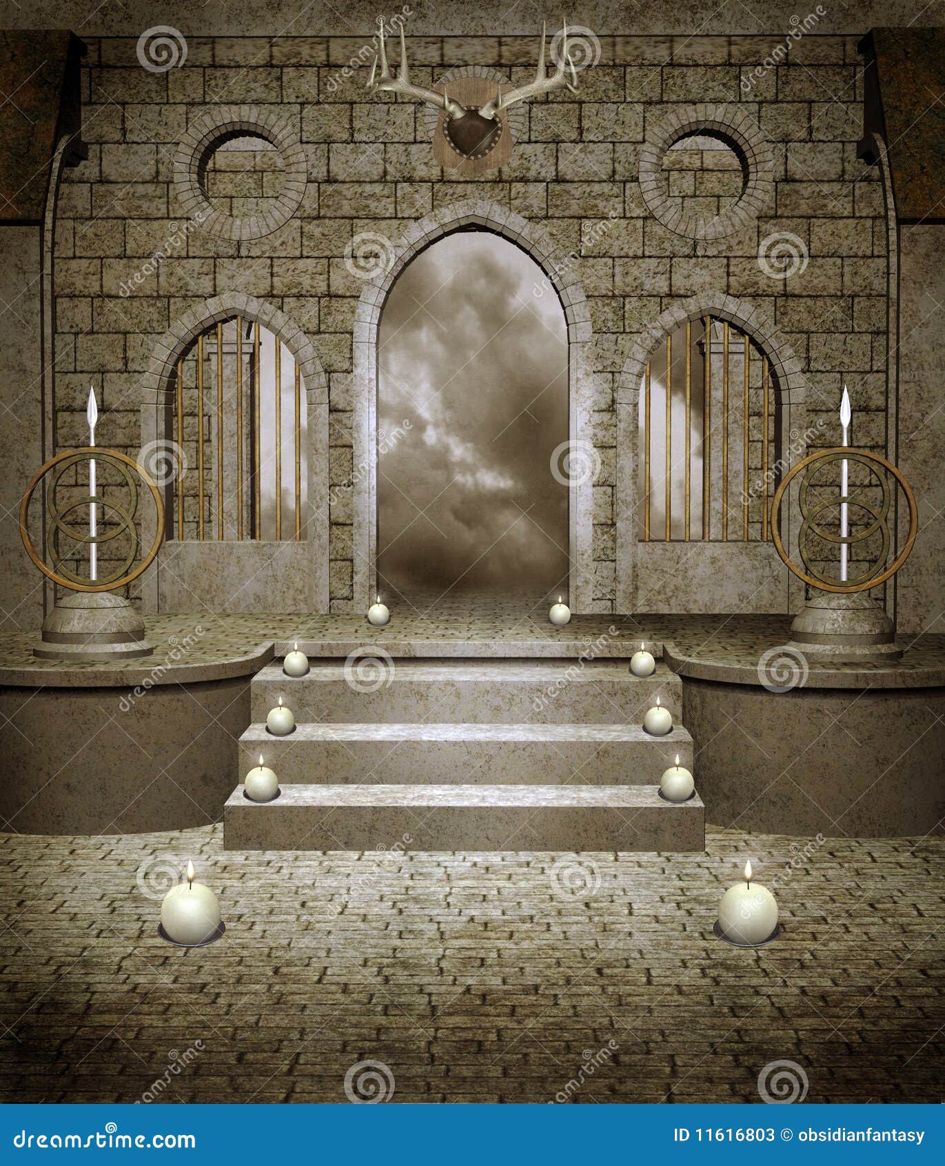 Medieval chamber 1 stock illustration. Illustration of stairs - 11616803