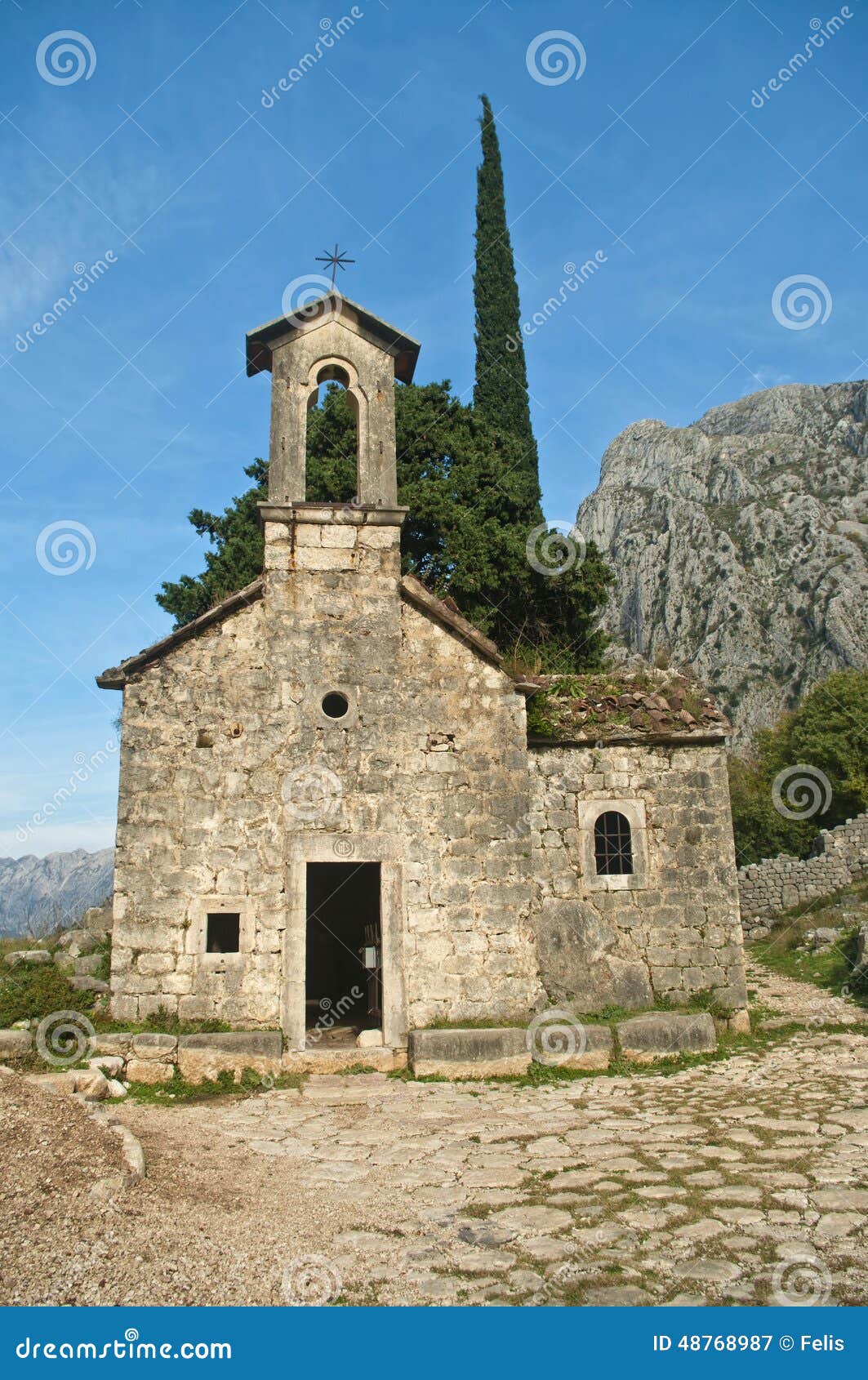 Medieval Chapel in Mountains Stock Image - Image of destinations ...