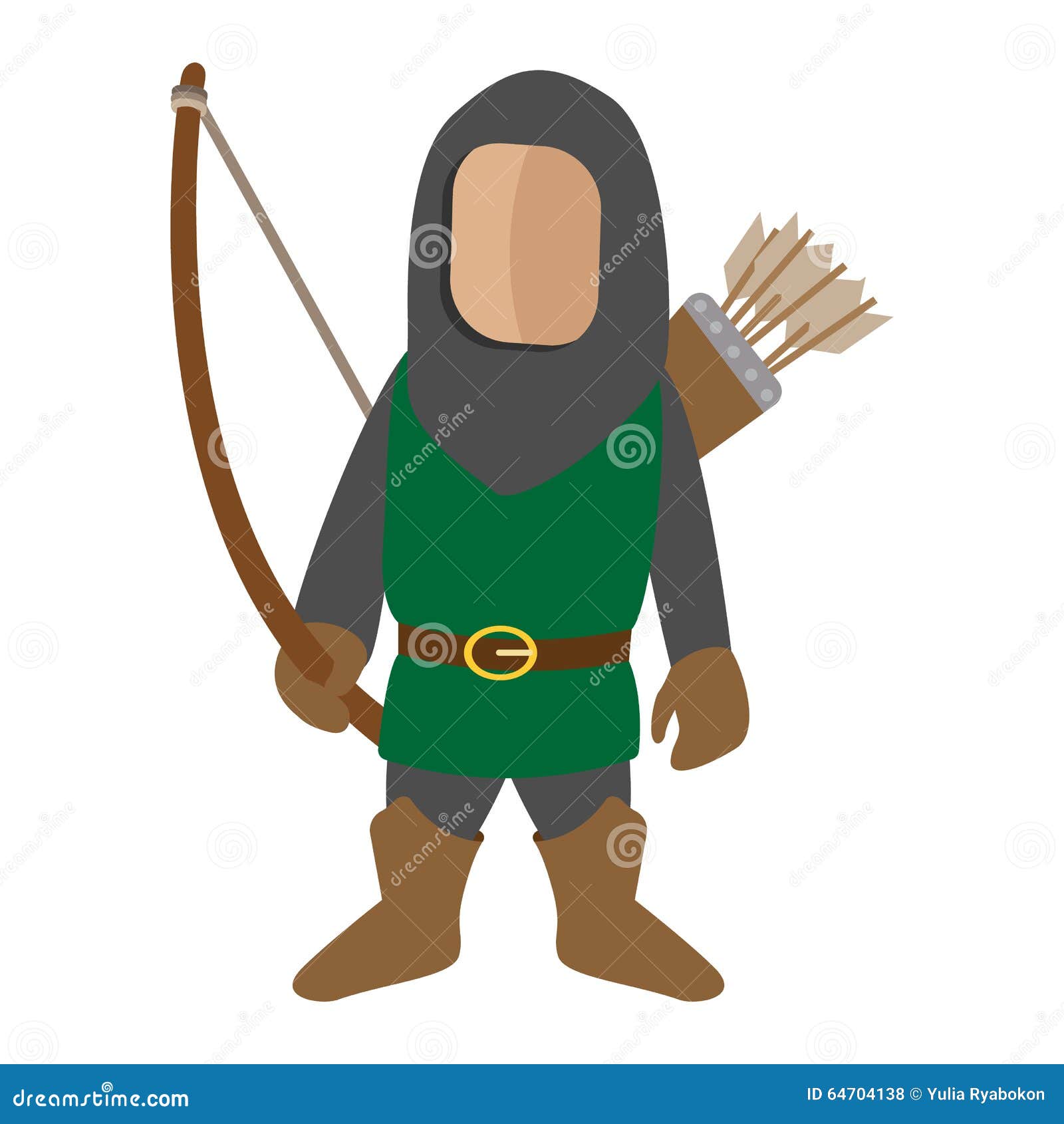 Archer Cartoon Character Vector Illustration | CartoonDealer.com #110579030