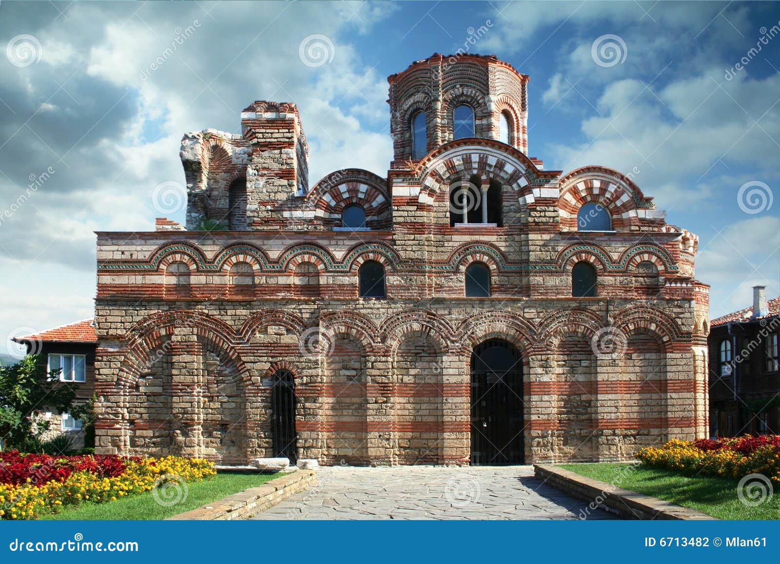 Old Medieval Church With Tower, Gothic Architecture Stock Photography ...