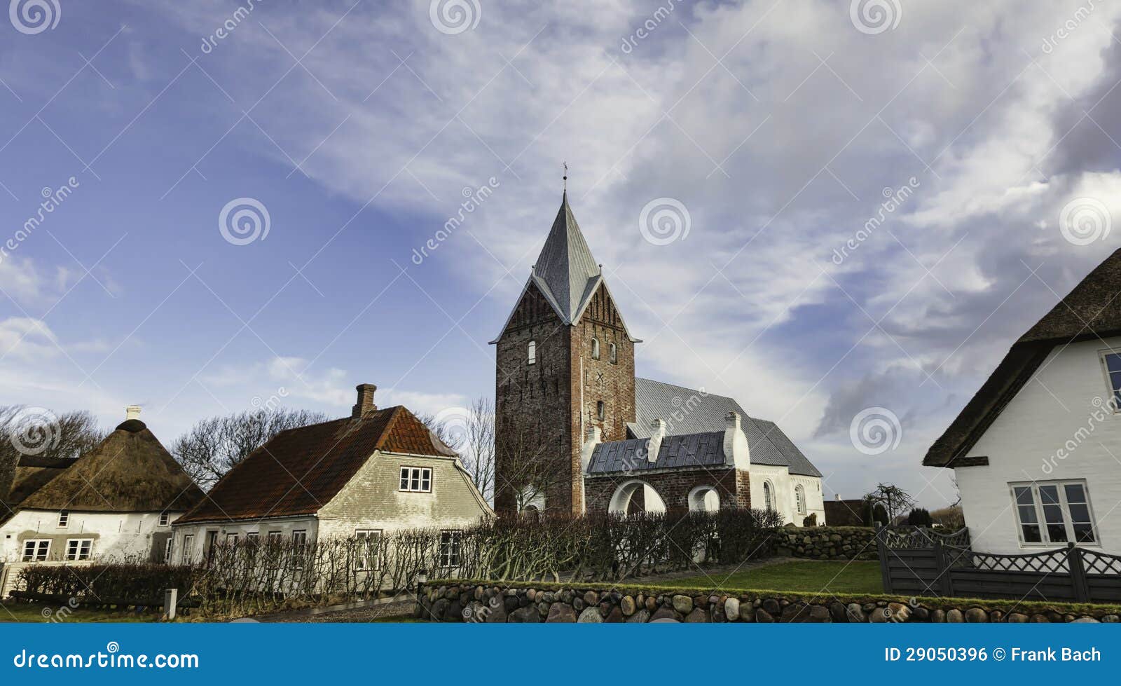 Medieval Church in Ballum, Denmark Stock Photo - Image of brick, large ...