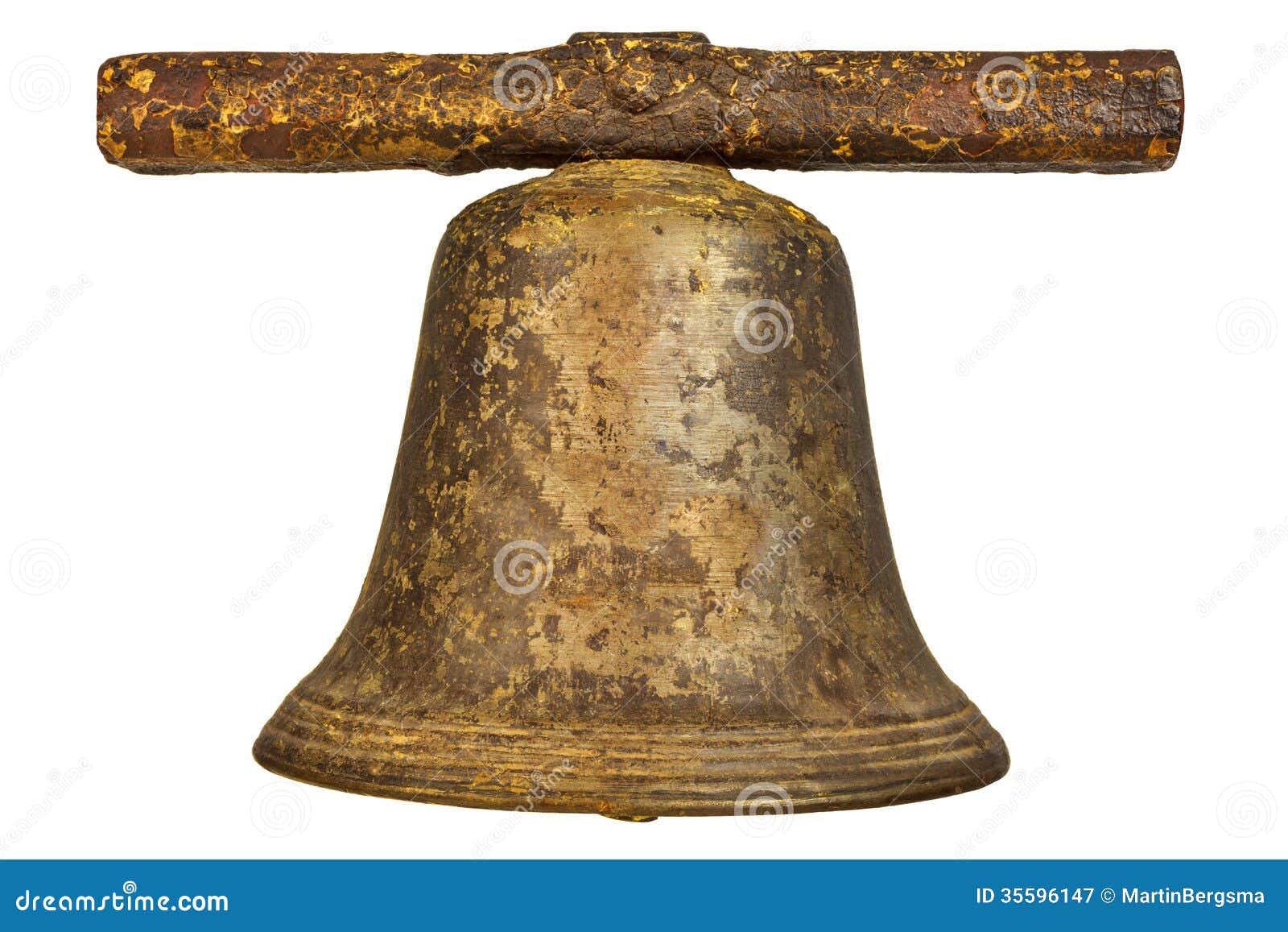 Medieval Church Bell Isolated on White Stock Image - Image of europe ...