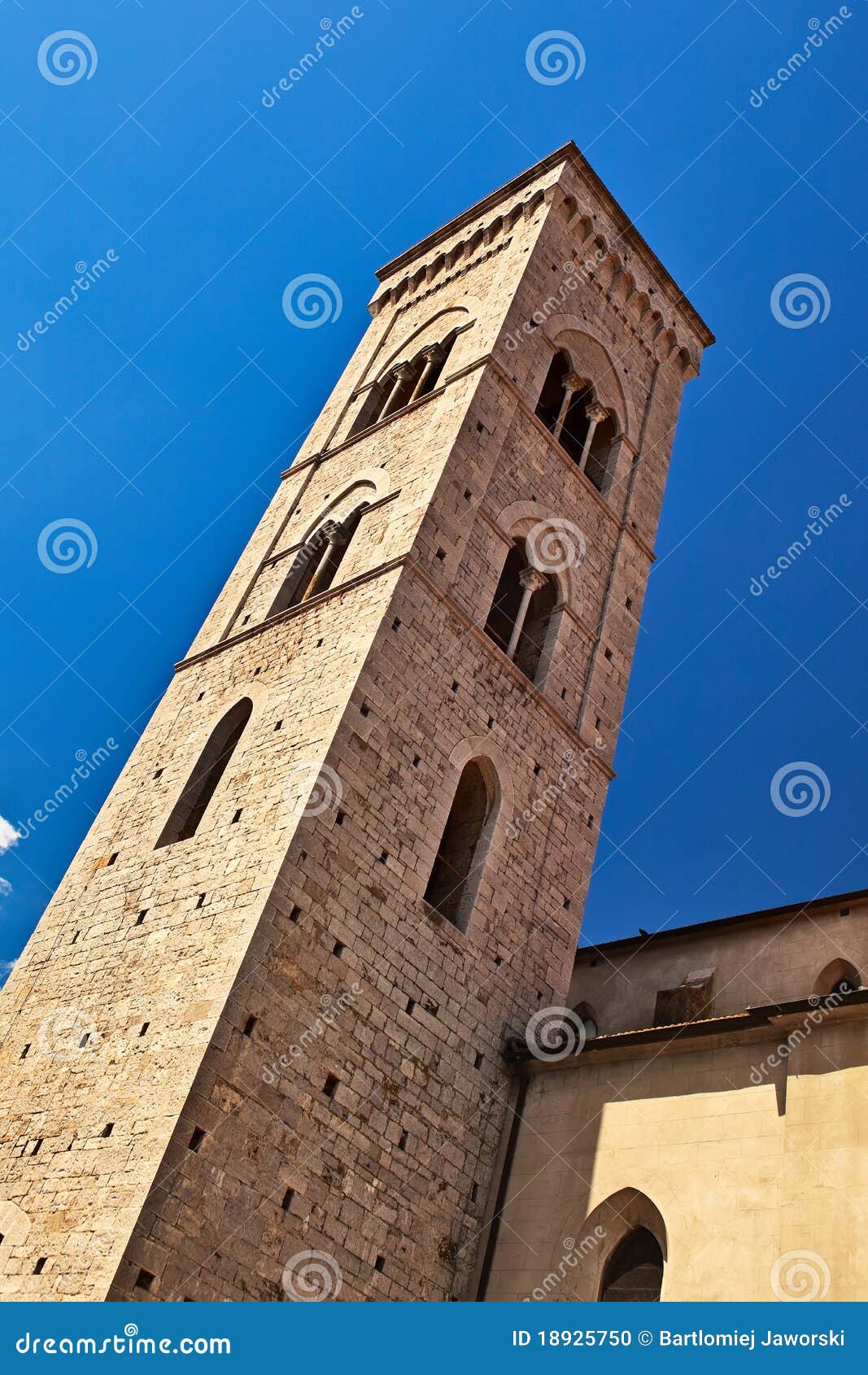 Medieval Church Bell Tower. Stock Photo - Image of italy, monument ...