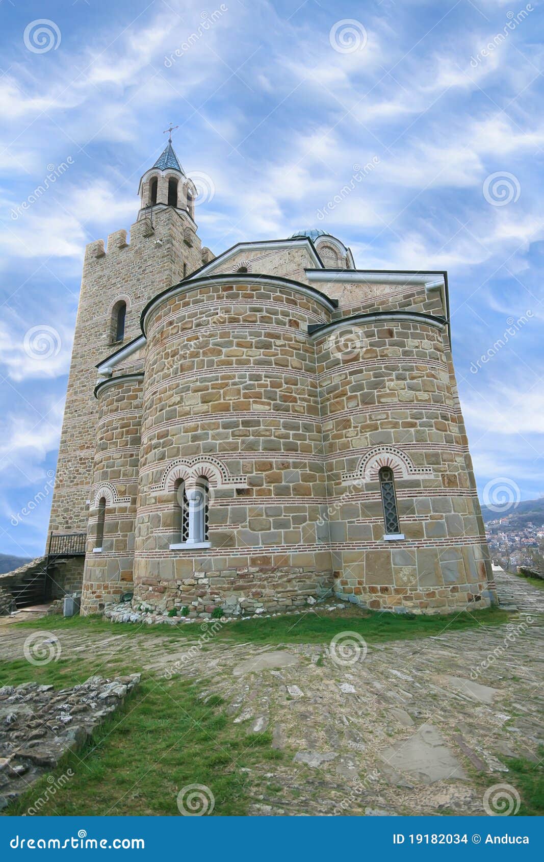 Medieval church in Europe stock photo. Image of walled - 19182034