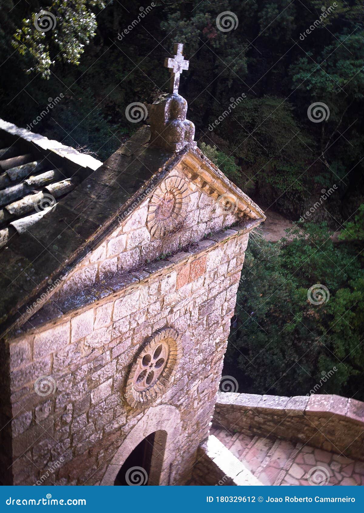 Medieval Church Facade in Mount Subasio, Italy Stock Photo - Image of ...