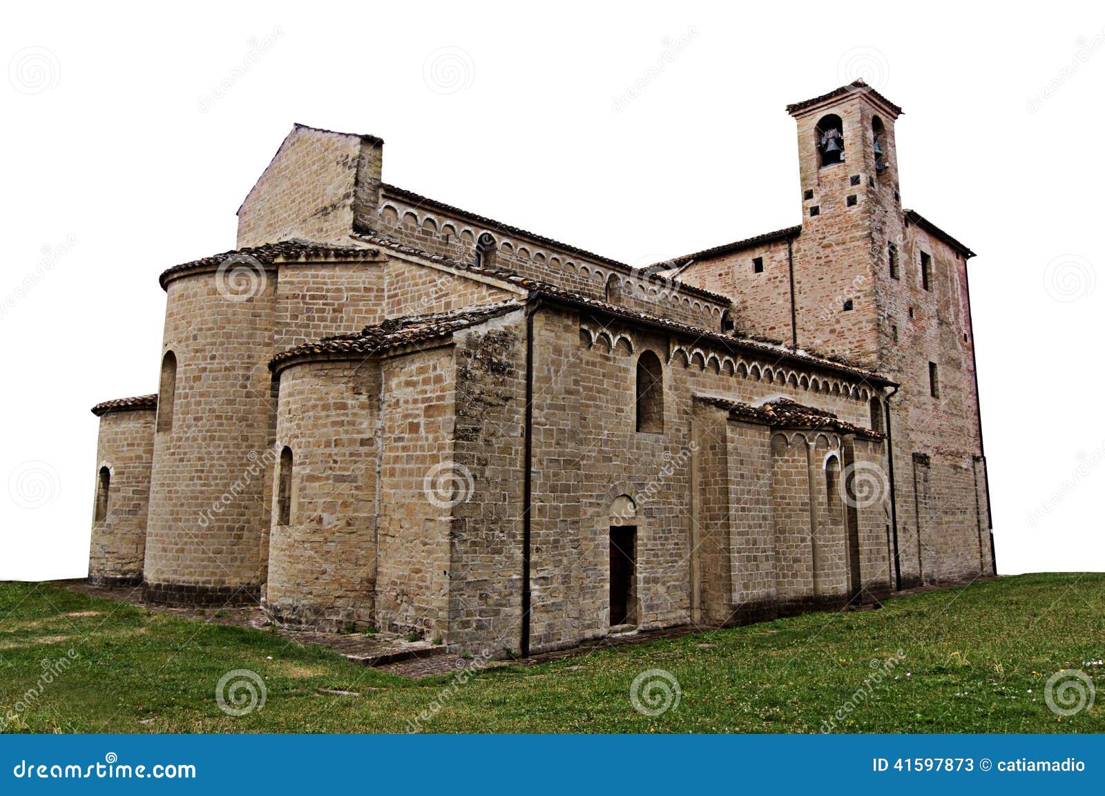 Medieval Church Isolated Stock Photo - Image: 41597873