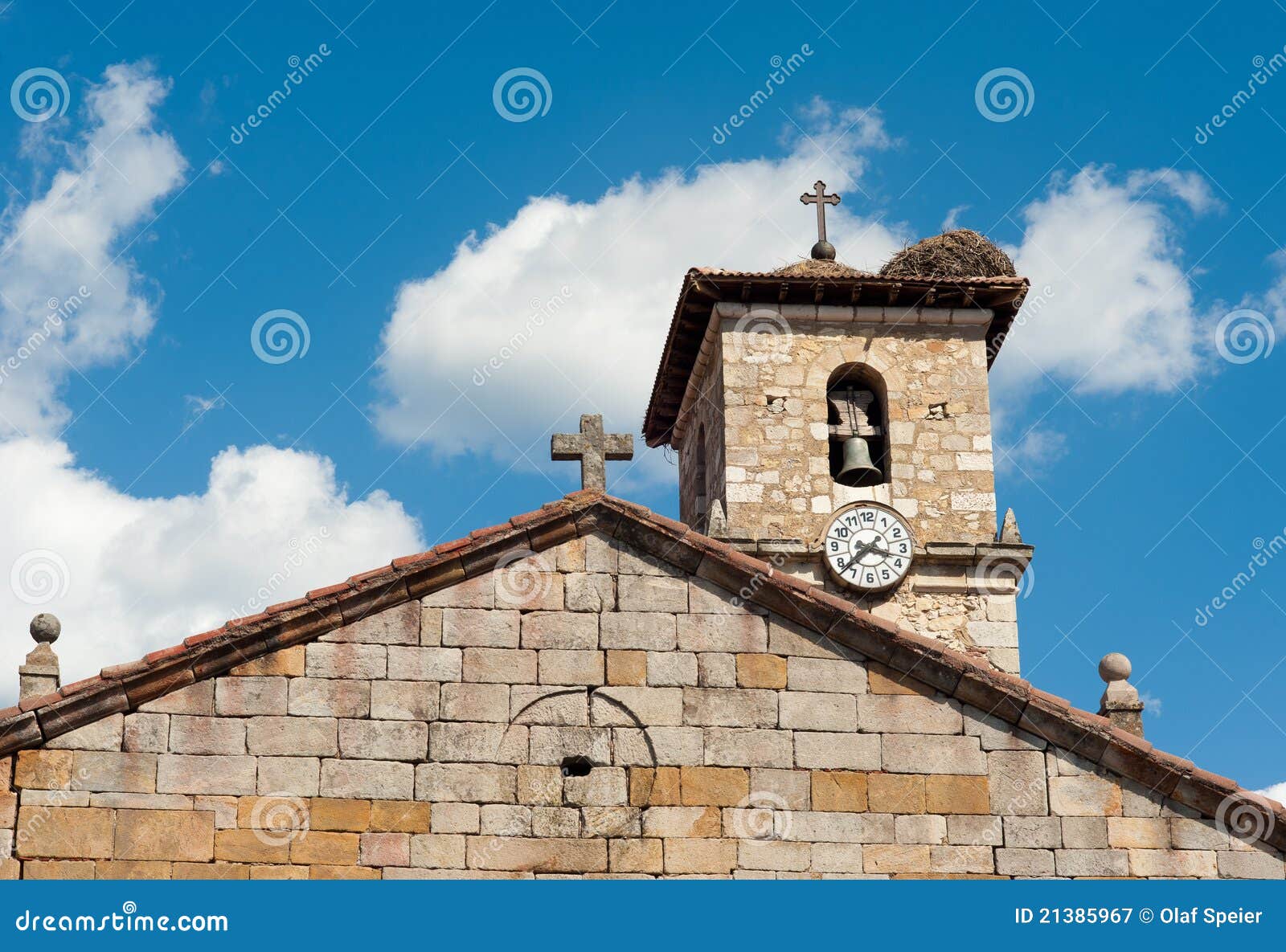 Medieval church pediment stock image. Image of stork - 21385967