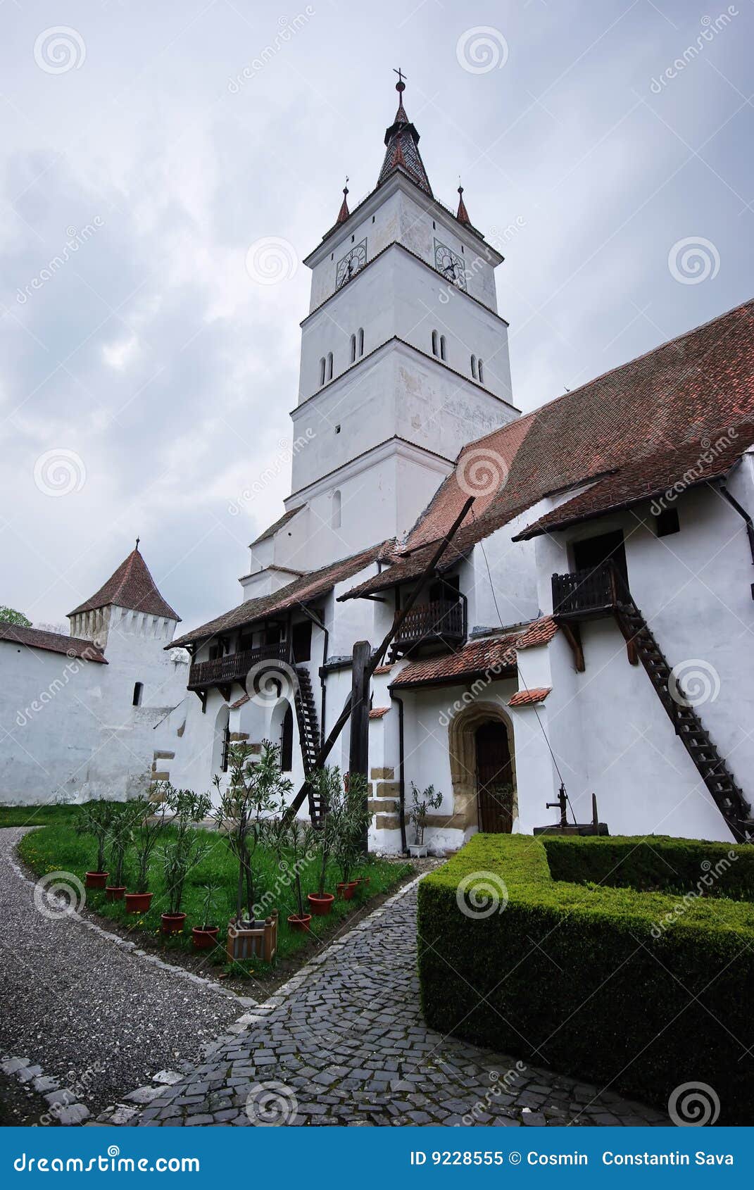 Medieval church in Romania stock image. Image of conquered - 9228555