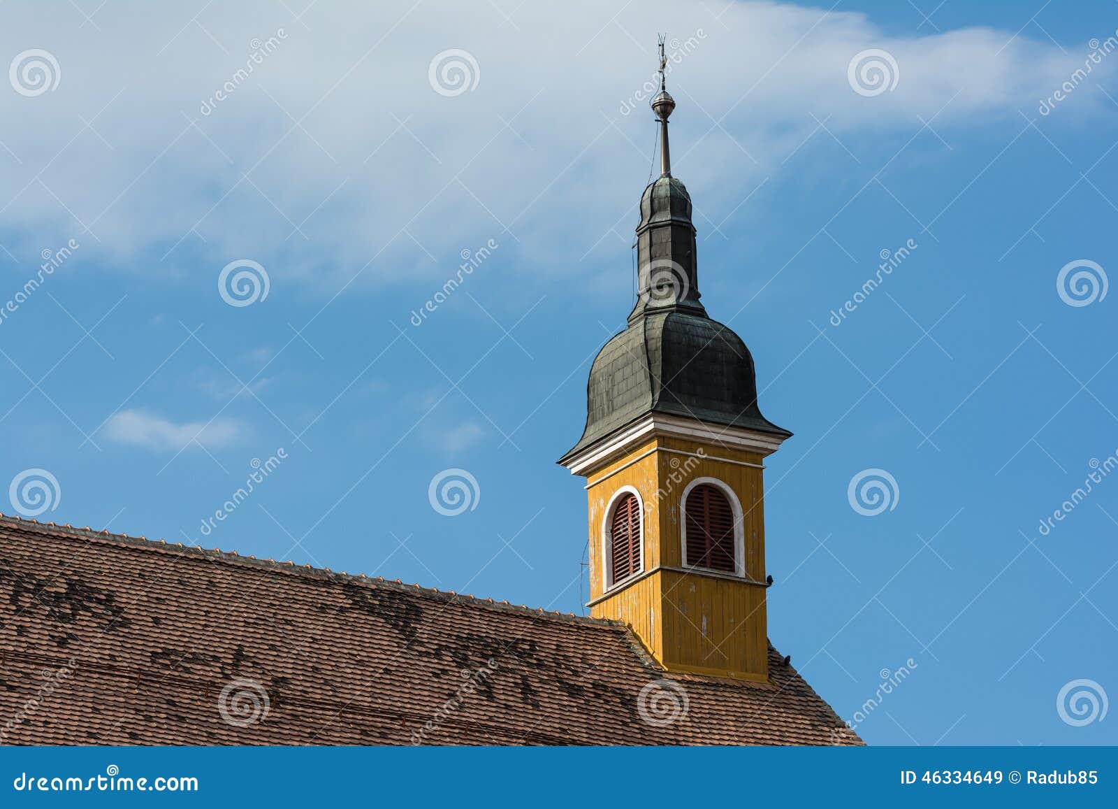 Medieval Church Rooftop stock image. Image of retro, sibiu - 46334649