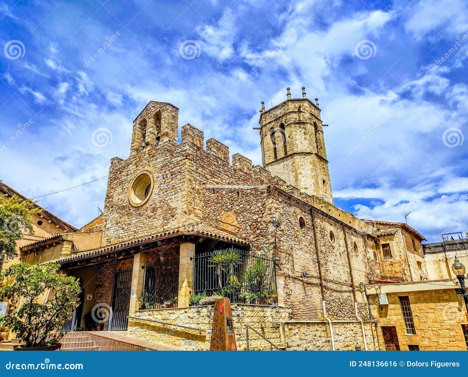 Medieval Church of Santa Perpetua Stock Photo - Image of church ...