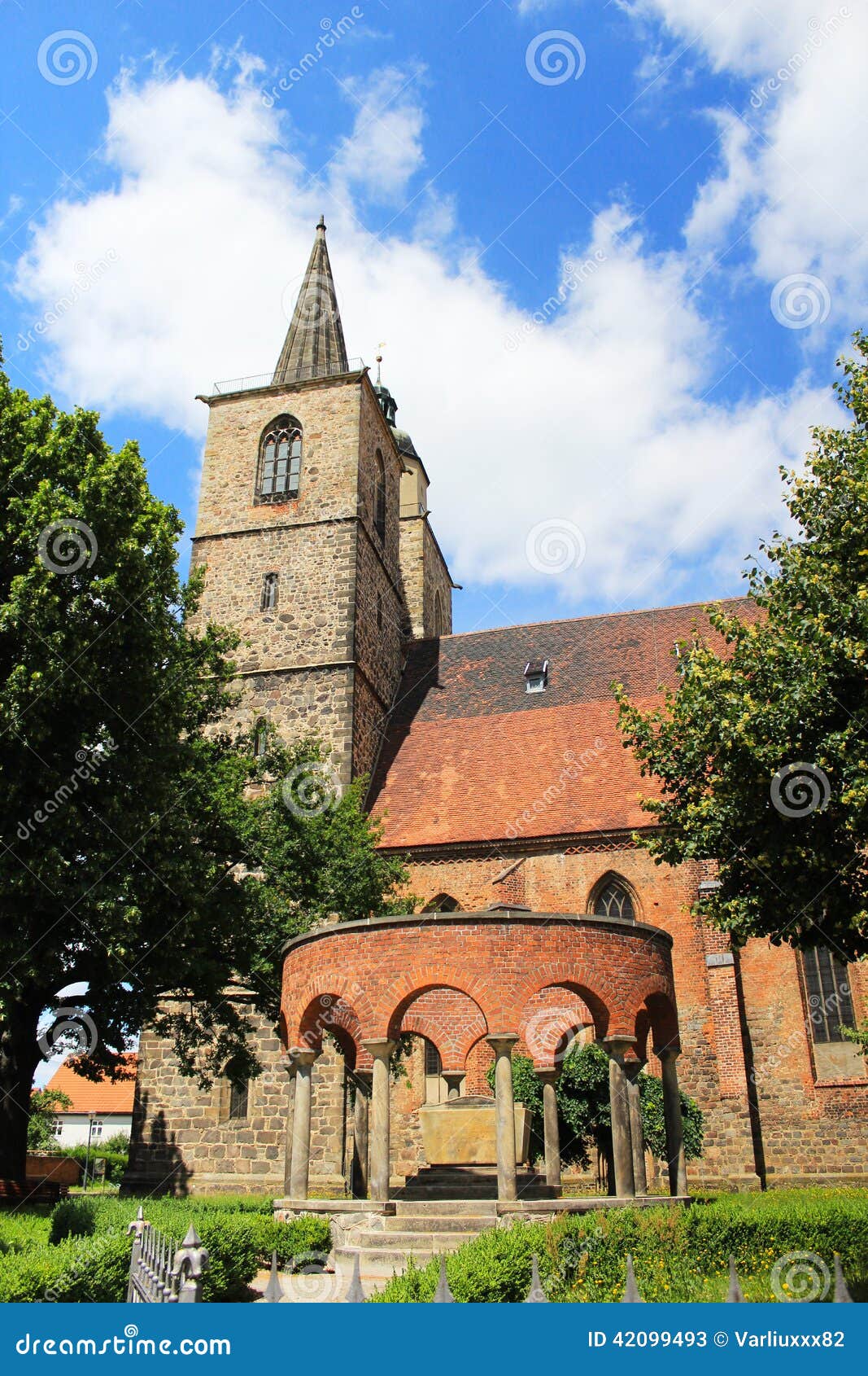 Medieval Churches in Germany Stock Image - Image of vibrant, vertical ...