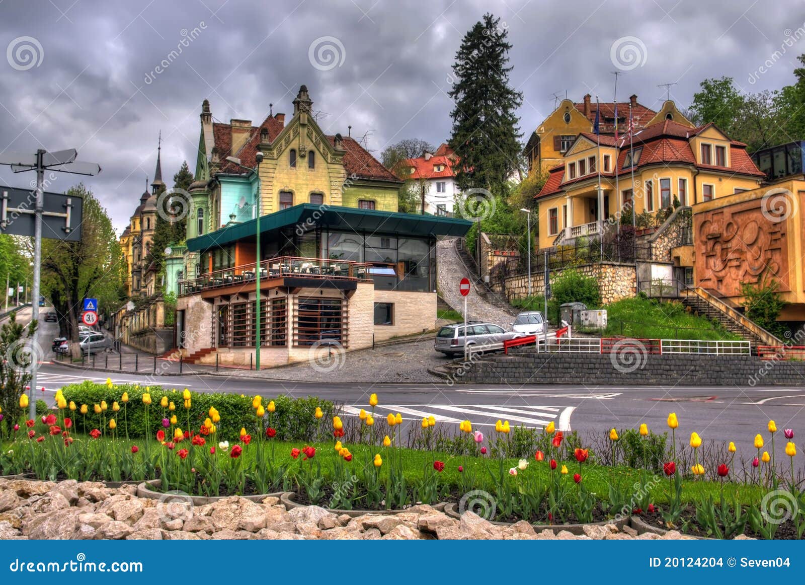 Medieval city buildings stock photo. Image of region - 20124204