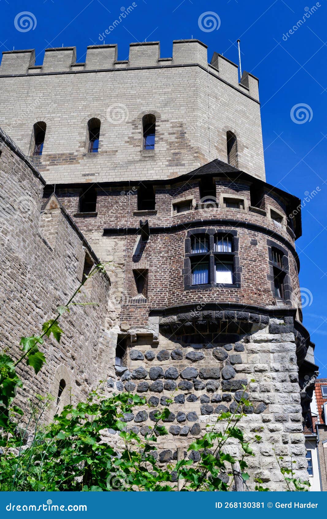 Medieval City Gate Severinstorburg Stock Image - Image of germany, city ...