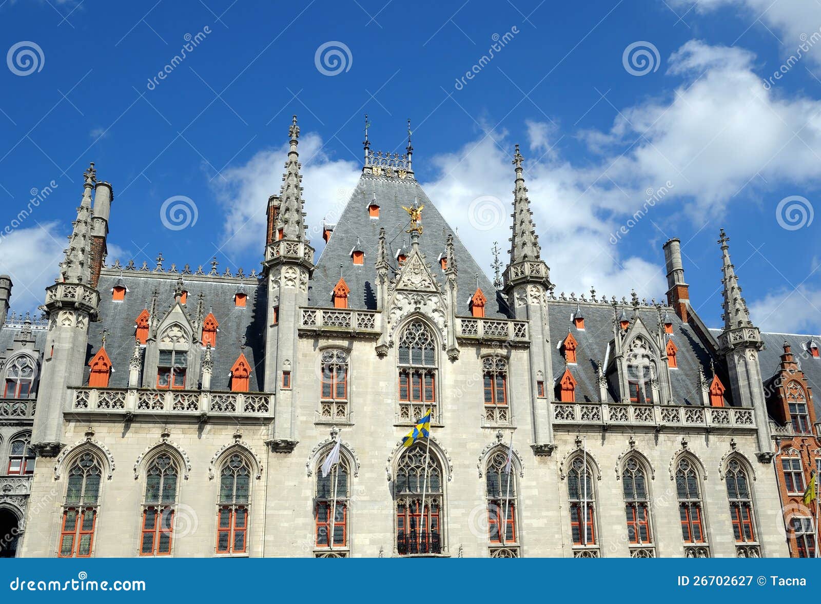 Medieval City Hall Building Stock Image - Image of personage, clean ...