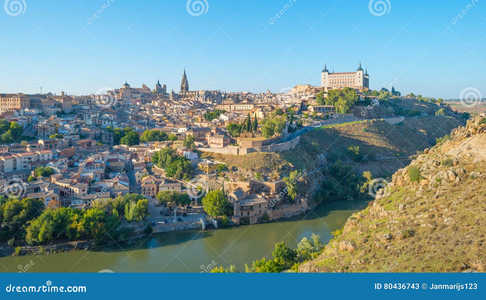 The Medieval City of Toledo Stock Image - Image of castile, scenic ...