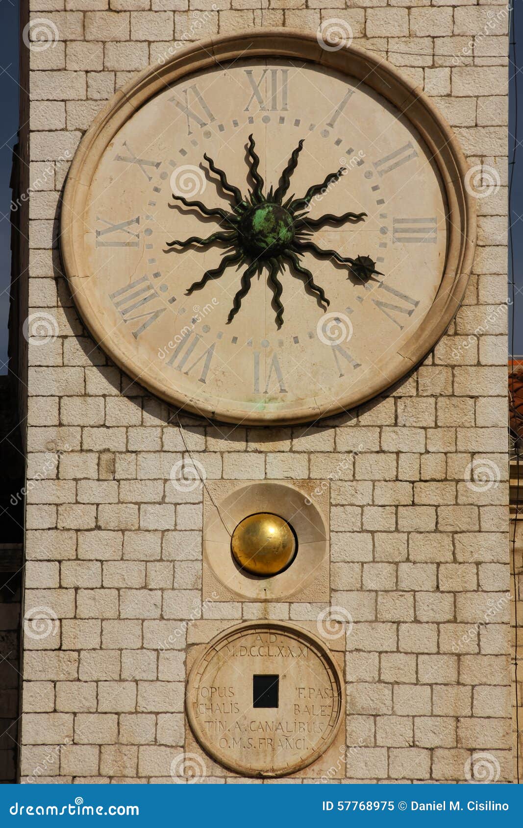 Medieval Clock. Dubrovnik. Croatia Stock Image - Image of european ...