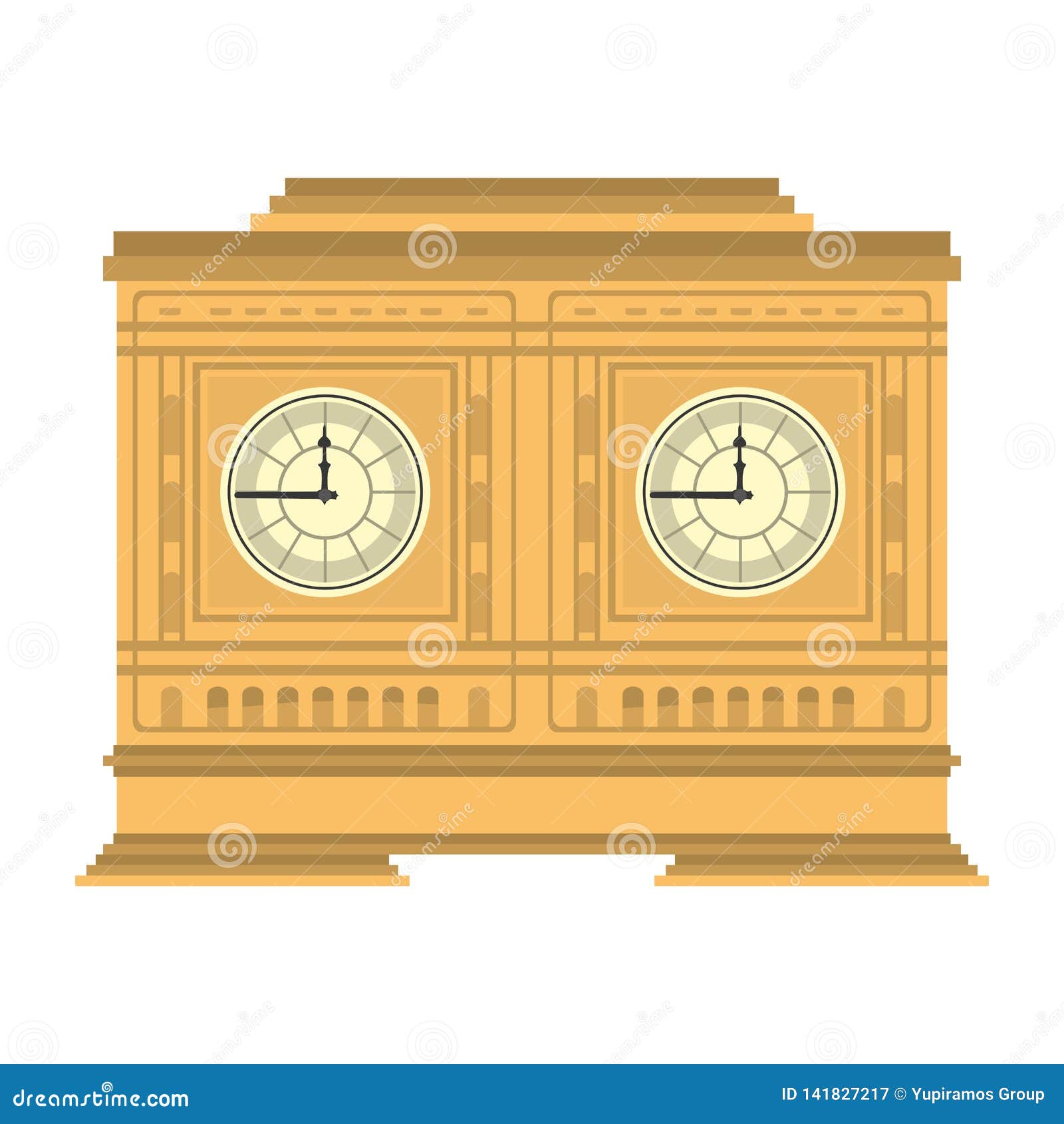 Medieval Clock Object Structure Design Stock Vector - Illustration of ...