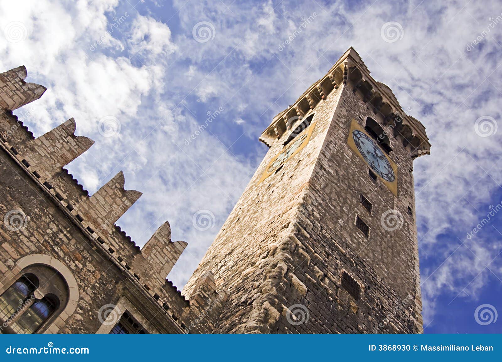 Medieval clock tower stock photo. Image of ages, ancient - 3868930