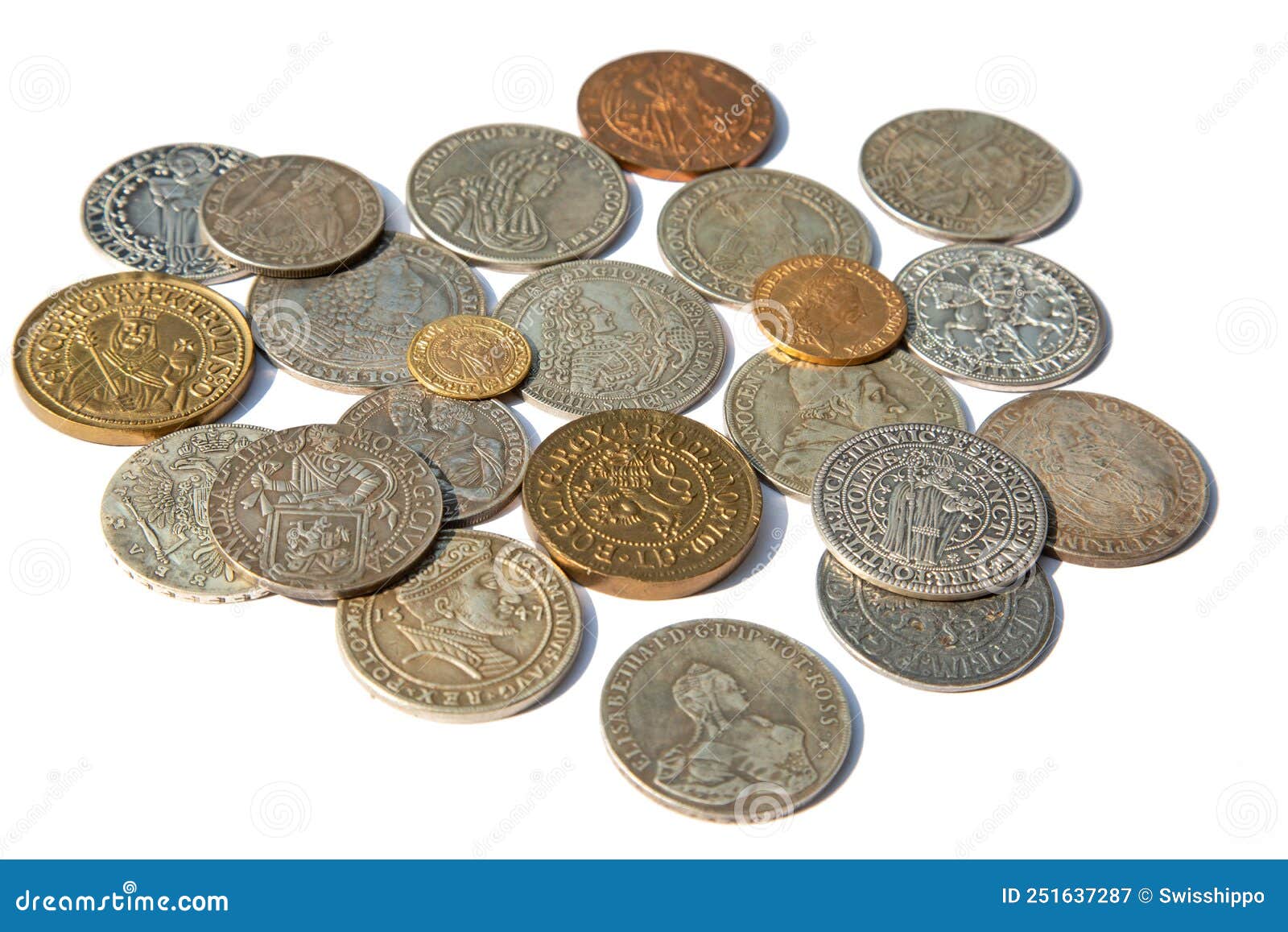 Medieval coins stock image. Image of collect, ancient - 251637287