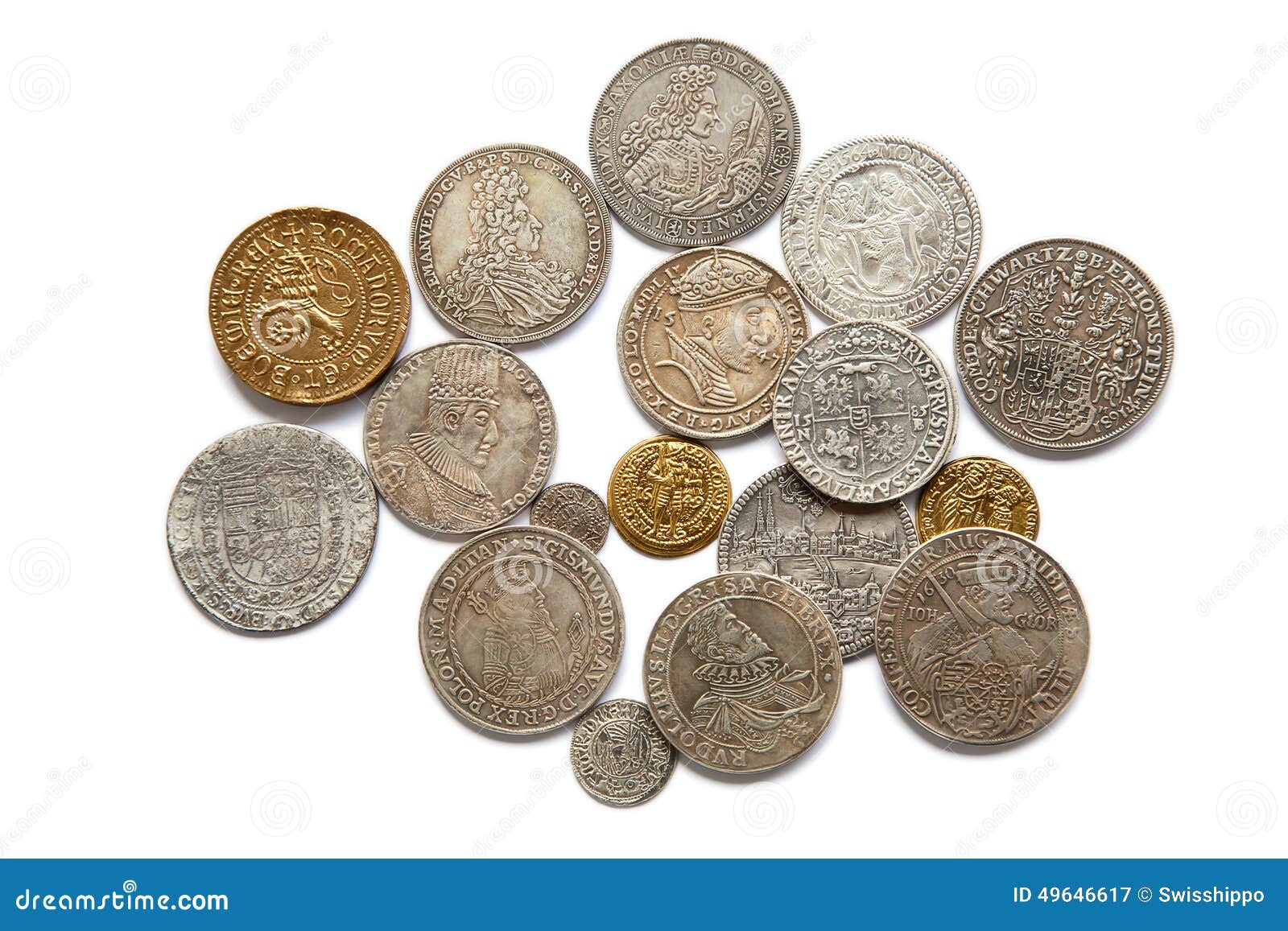 Medieval coins stock image. Image of medieval, century - 49646617