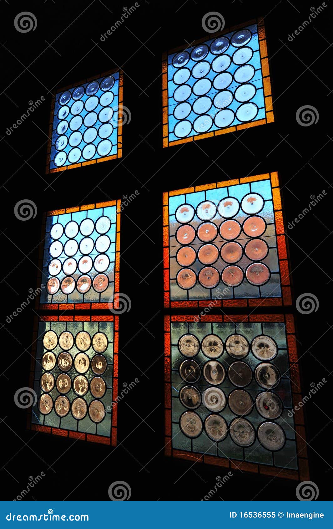 Medieval Colorful Windows:Hunedoara Castle,Romania Stock Image - Image ...