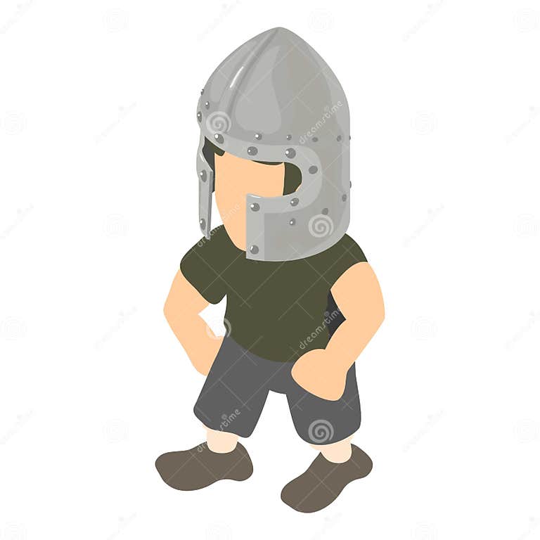Medieval Commander Icon, Isometric Style Stock Vector - Illustration of ...