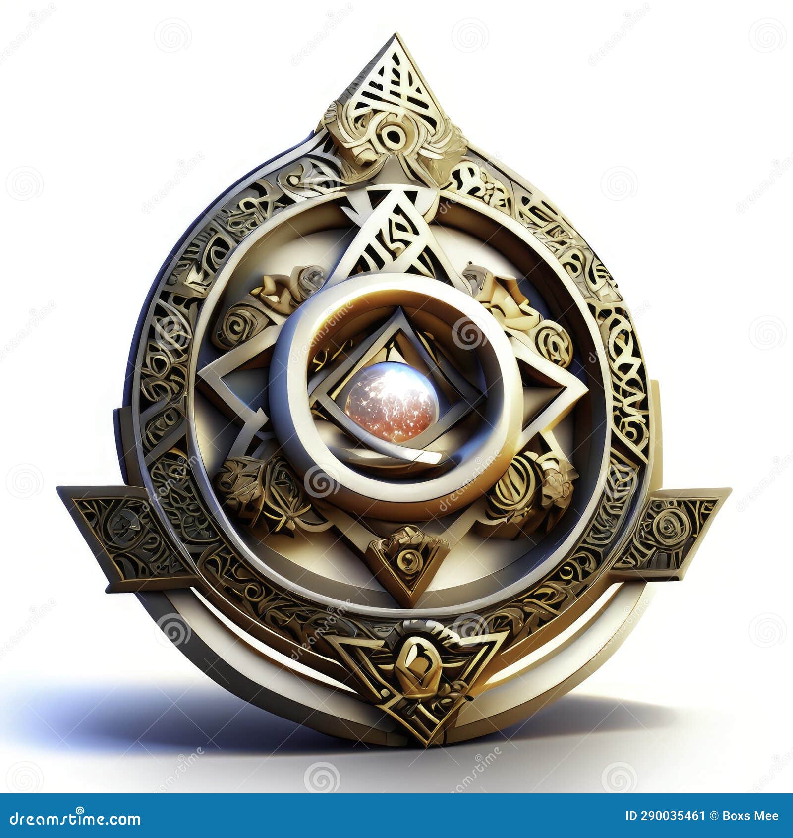 Medieval Compass Isolated on a White Background. 3d Illustration Stock ...