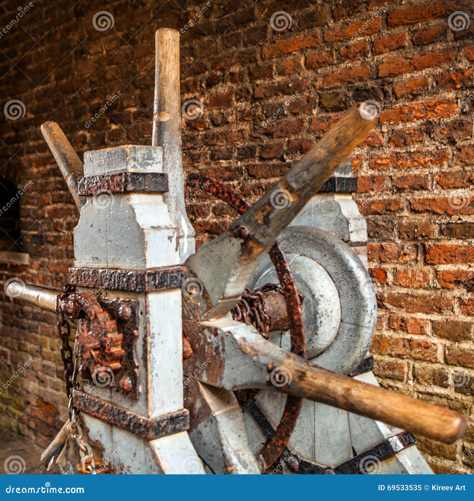 Medieval Construction of Open Castle Gate in Muiderslot Castle. Holland ...