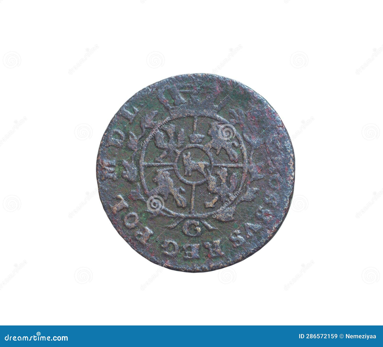 Medieval copper coin stock image. Image of currency - 286572159